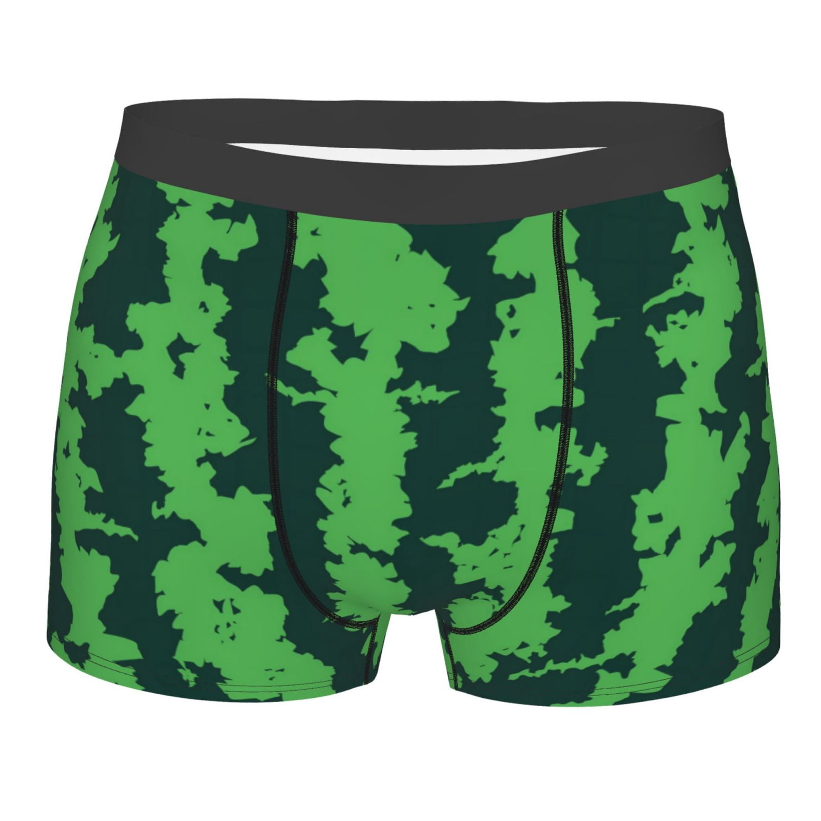JUNZAN Green Stripes Of Watermelon Mens Underwear Boxer Briefs for Men ...