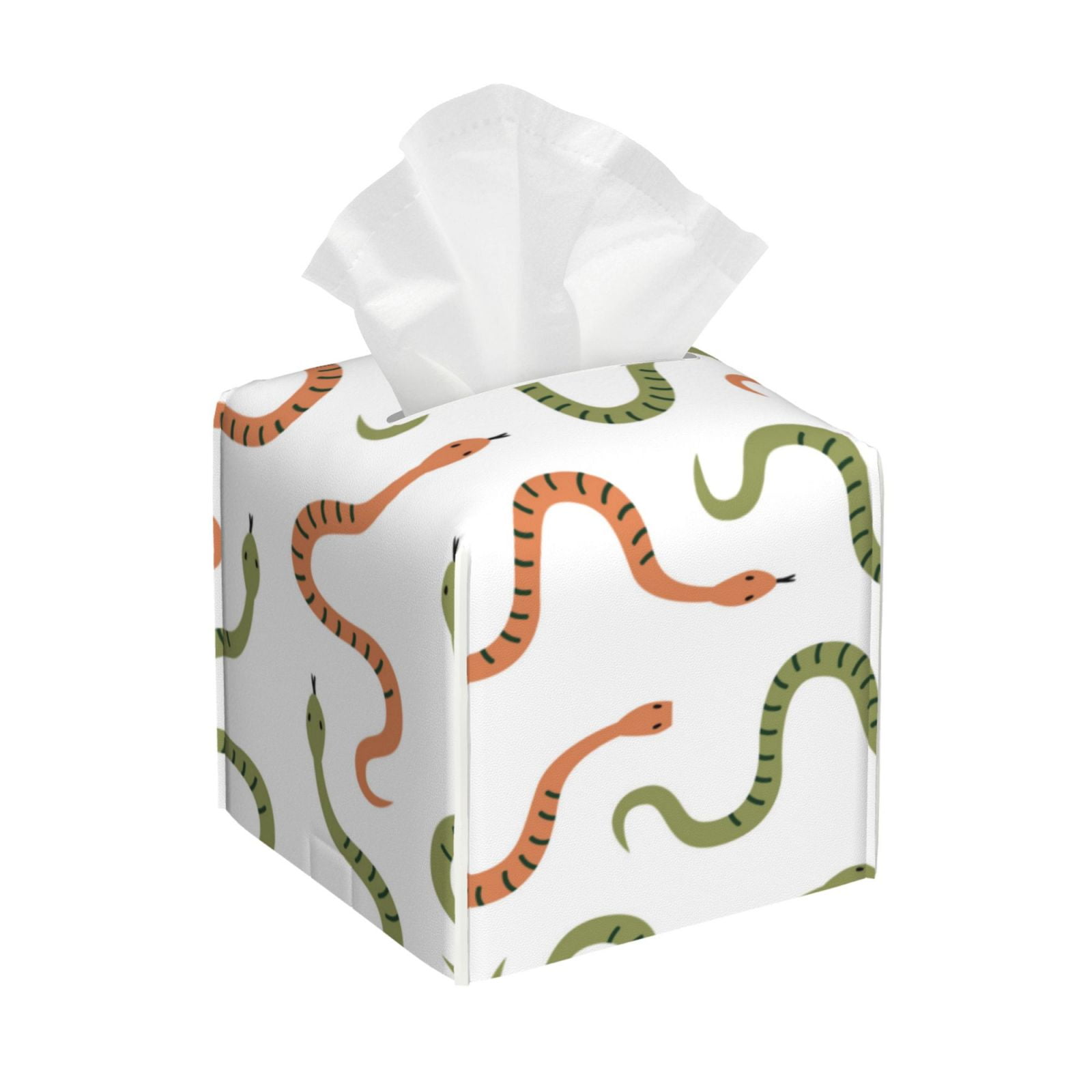 JUNZAN Hand Drawn Snake for Tissue Box Cover Holder, Square Facial ...