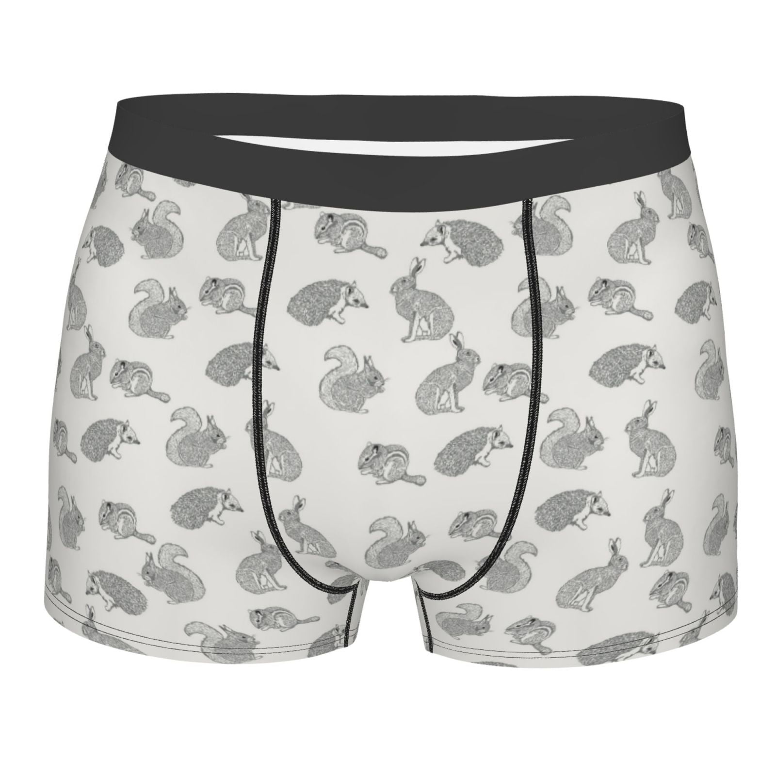 JUNZAN Hand Drawn Squirrel Mens Underwear Boxer Briefs for Men’s ...