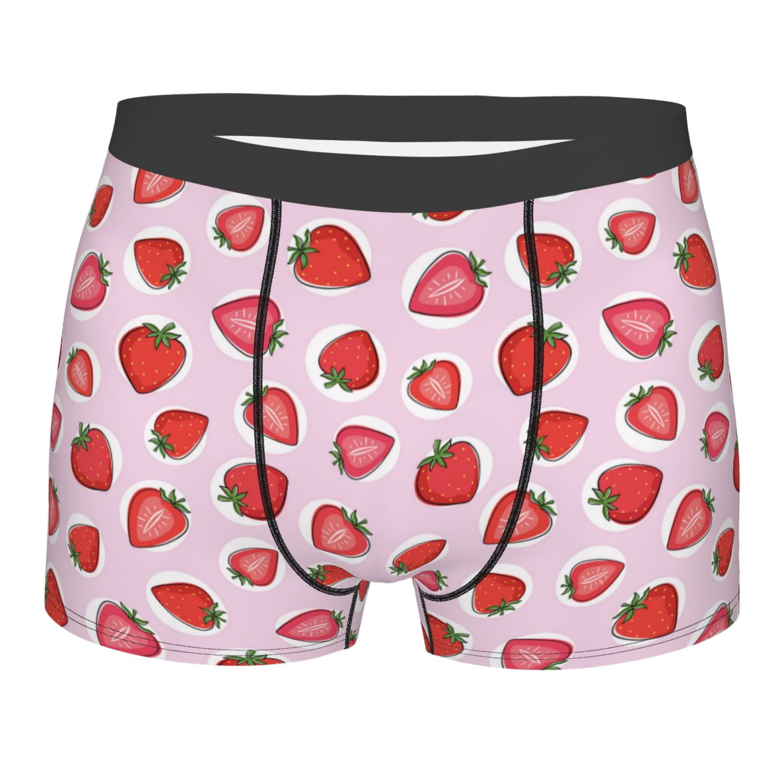 JUNZAN Hand Drawn Strawberry Mens Underwear Boxer Briefs for Men’s ...