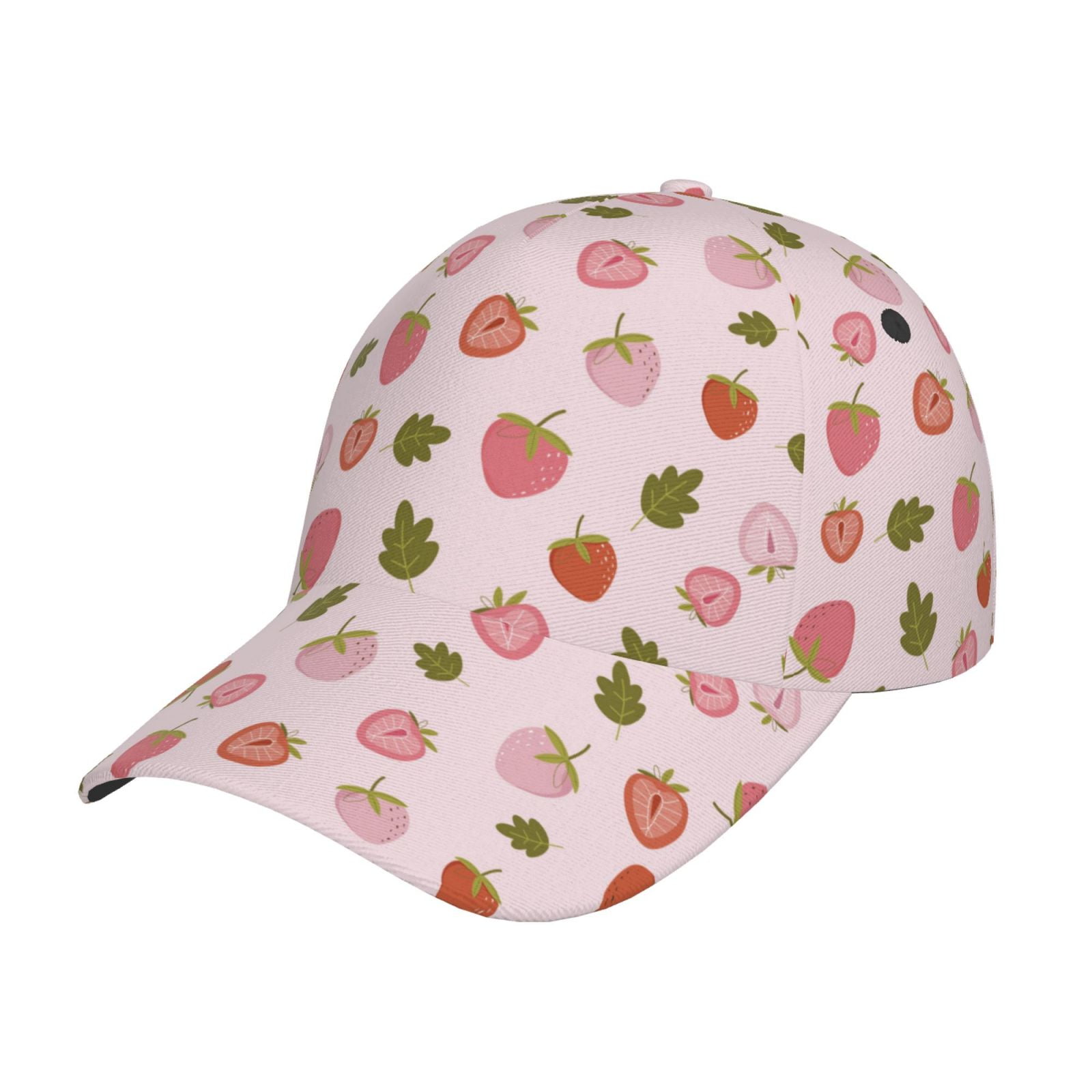 JUNZAN Hand Drawn Strawberry Print Baseball Cap,Unisex Sports Cap Dad ...