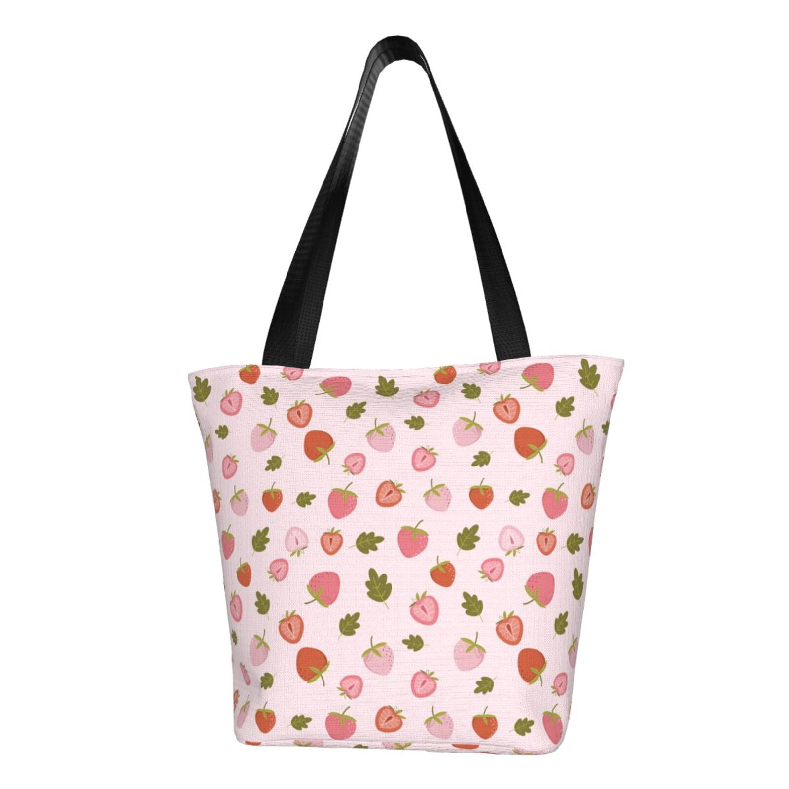 JUNZAN Hand Drawn Strawberry for Shoulder Bag for Women,Tote Bag With ...