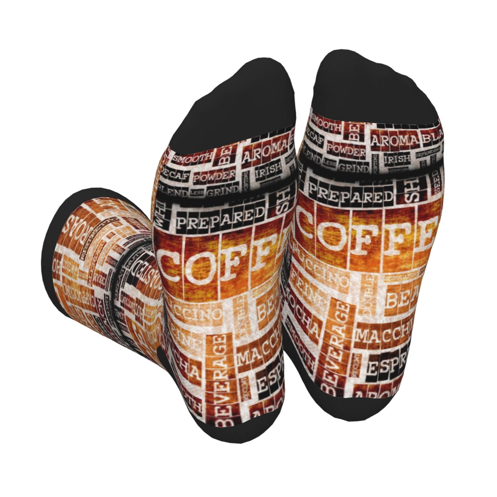 JUNZAN Hand Drawn Vintage Coffee Design Fun Novelty Knee Warmer High ...