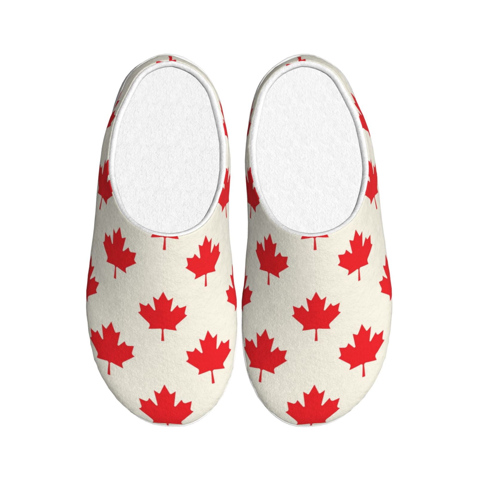 JUNZAN Happy Canada Day Print Cozy Slippers for Men& Women,Fuzzy Slip ...