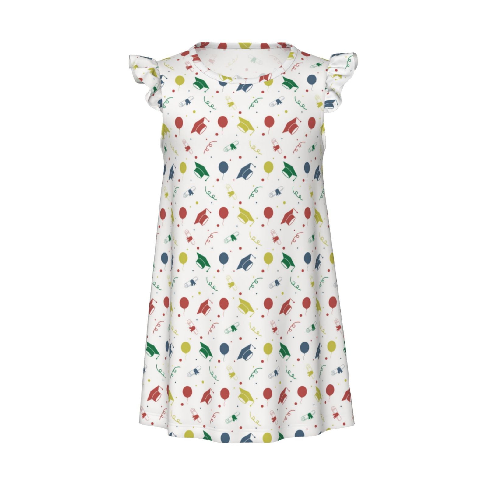 JUNZAN Happy Graduation Print Girls Nightgown Pajamas - Soft Toddler ...