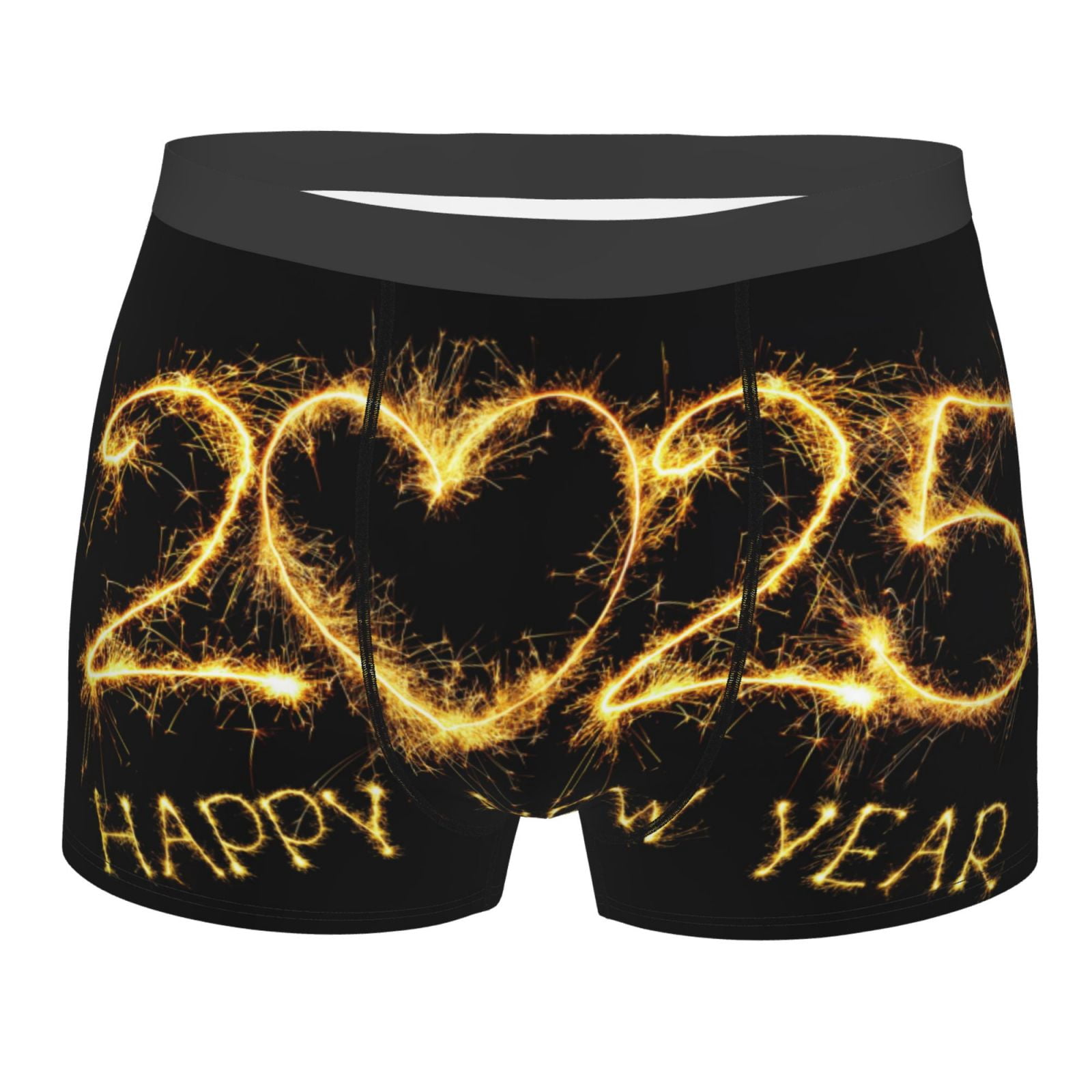 JUNZAN Happy New Year 2025 D Mens Underwear Boxer Briefs for Men’s ...