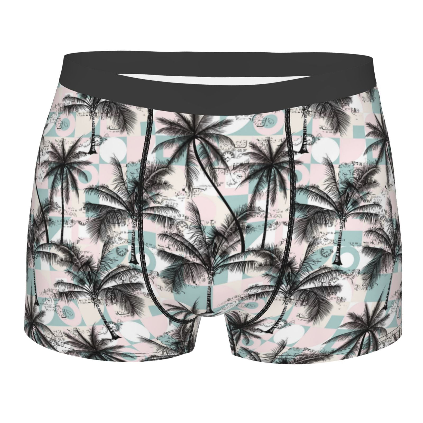 JUNZAN Hawaii Palms Mens Underwear Boxer Briefs for Men’s - Large ...