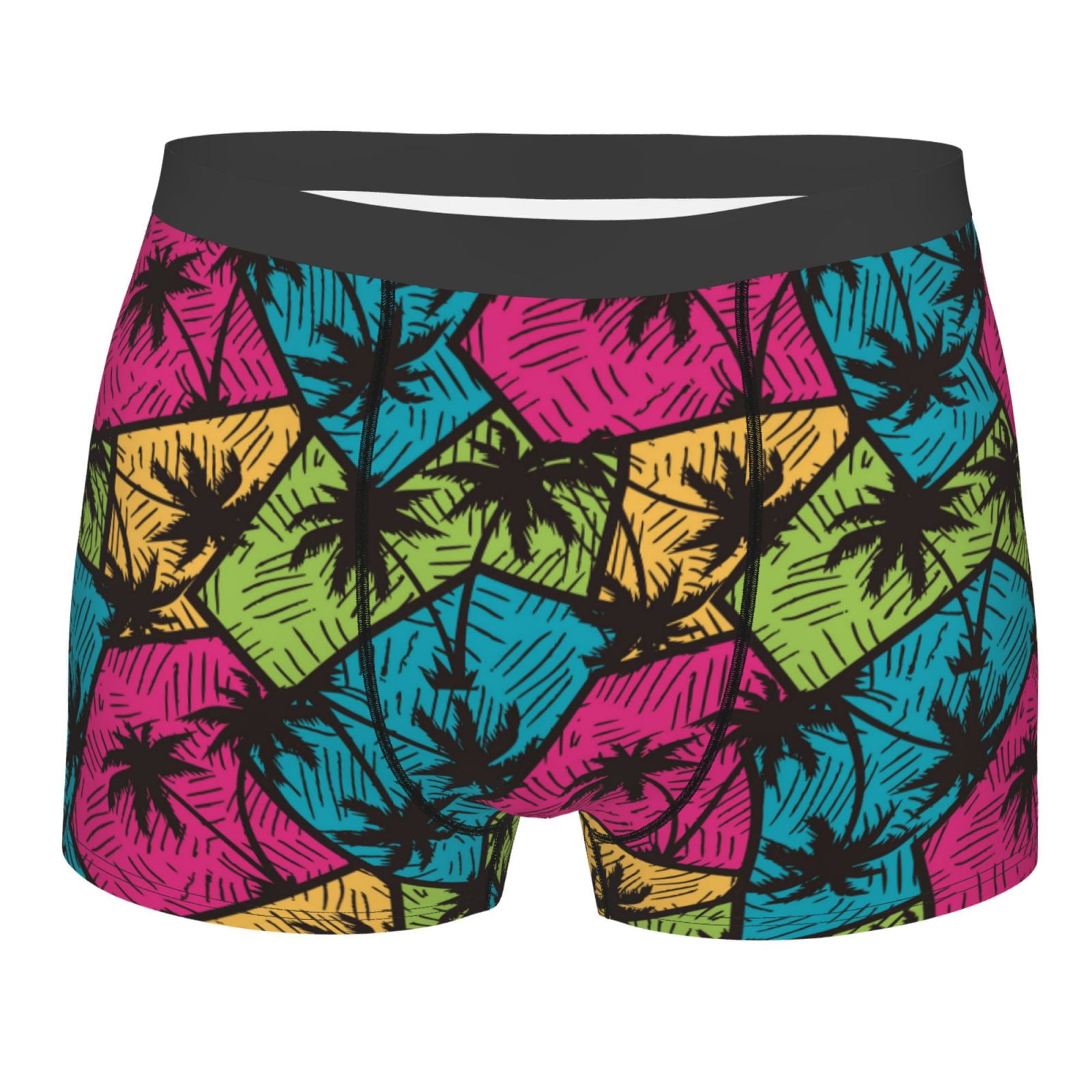JUNZAN Hawaii Palms Mens Underwear Boxer Briefs for Men’s - Medium ...