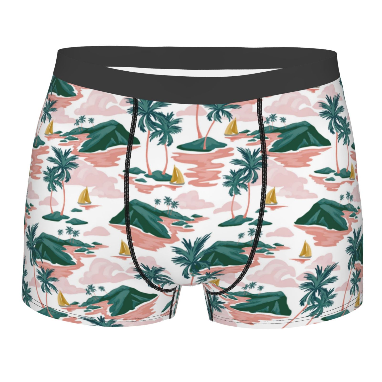 JUNZAN Hawaii Palms Mens Underwear Boxer Briefs for Men’s - Small ...