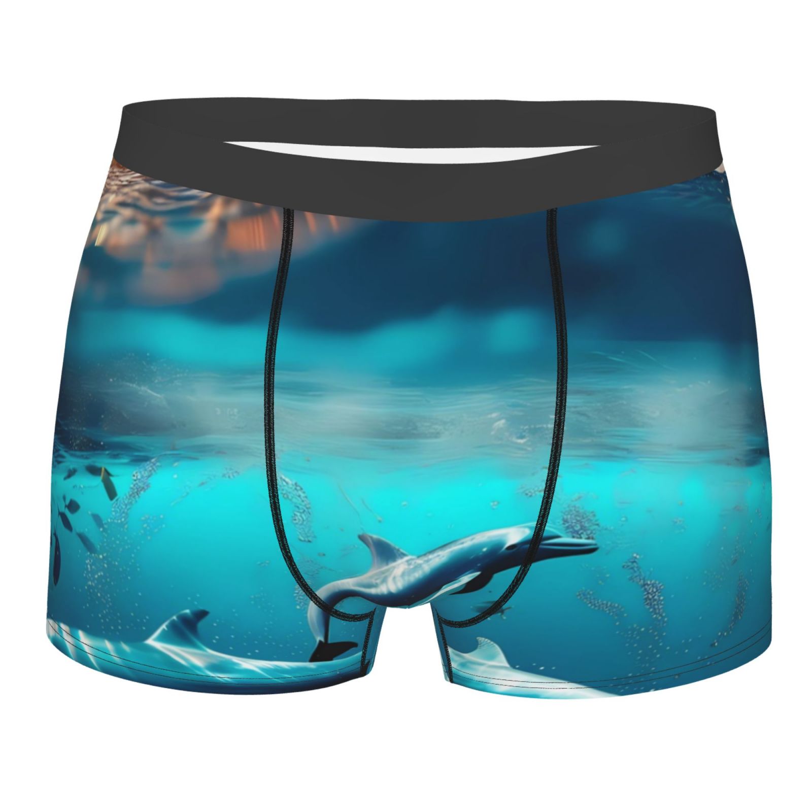 JUNZAN Hawaiian Ship Dolphin Mens Underwear Boxer Briefs for Men’s ...