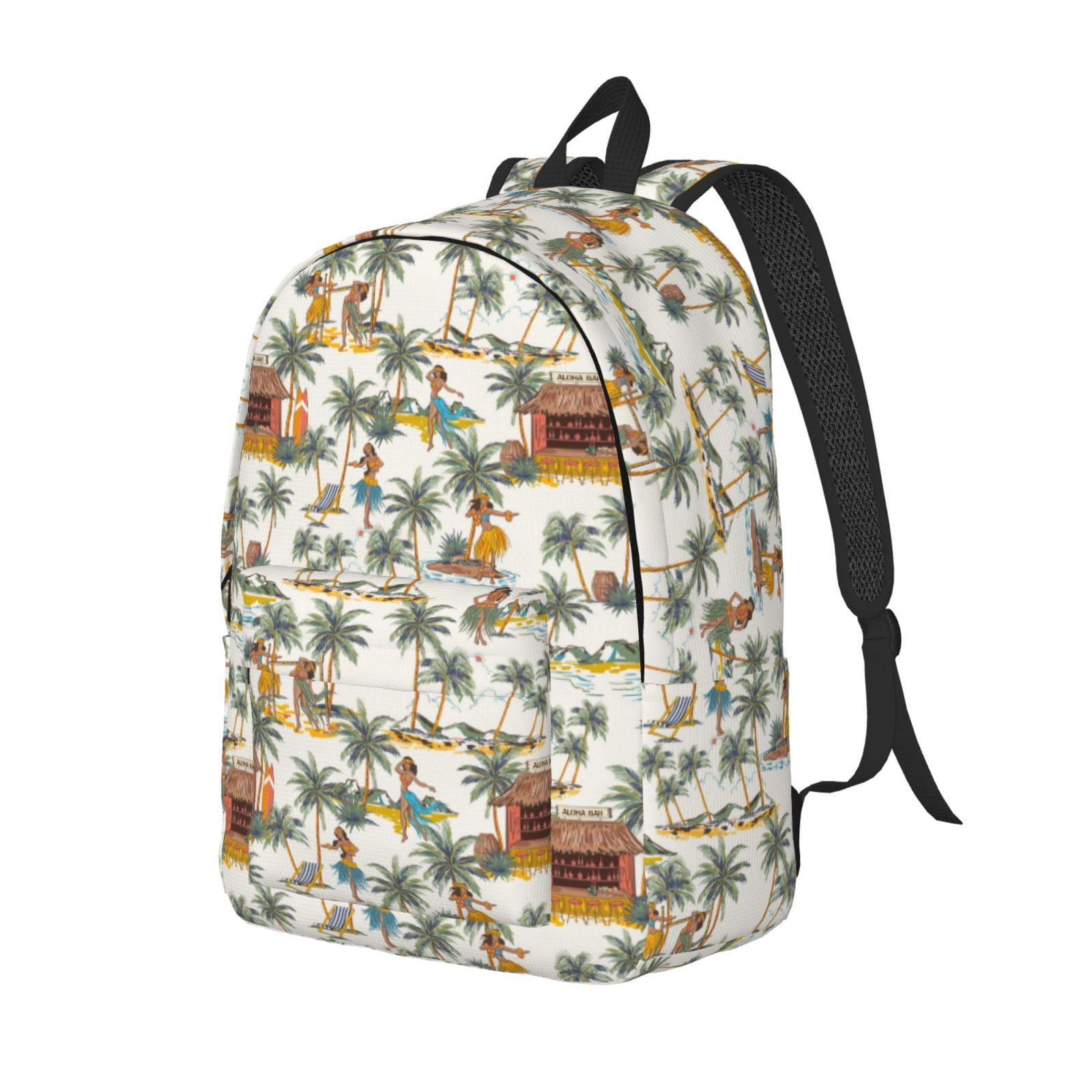 JUNZAN Hawaiian Style Pattern Travel Laptop Backpack for Men Women ...