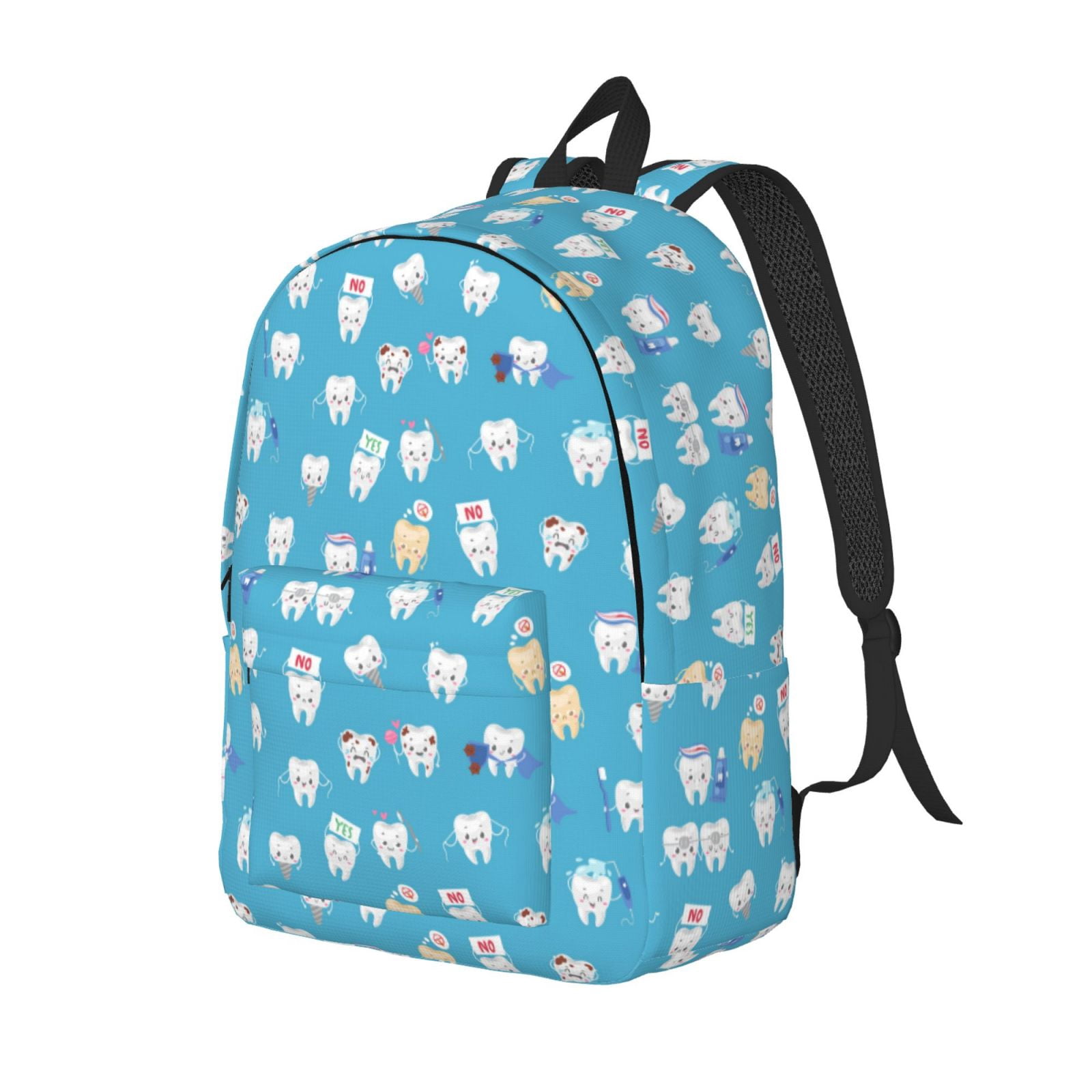 JUNZAN Healthy And Ill White Teeth Pattern Travel Laptop Backpack for ...