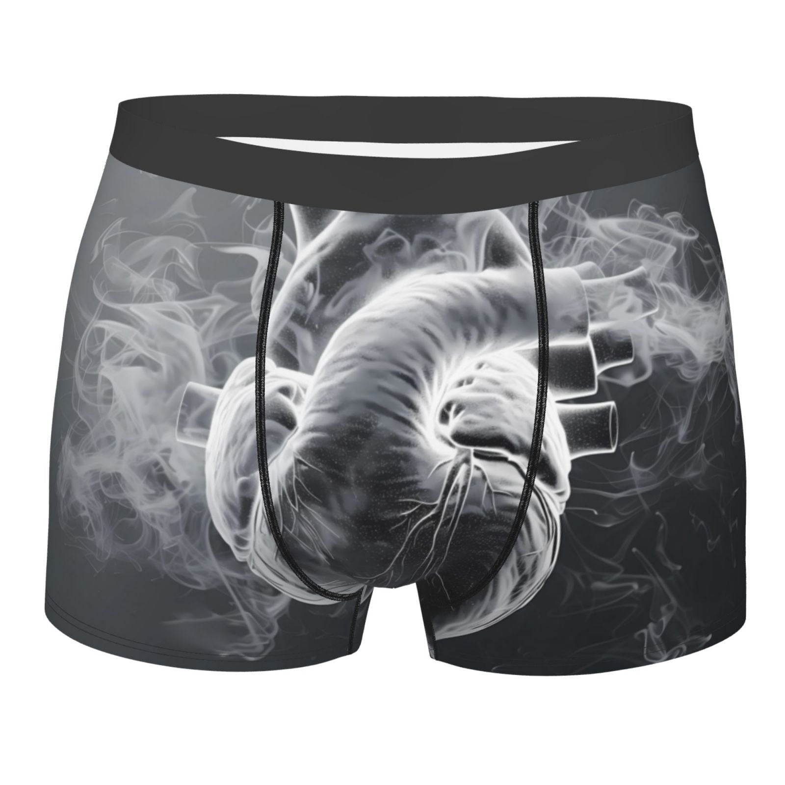 JUNZAN Heart Illustration Mens Underwear Boxer Briefs for Men’s-Medium ...