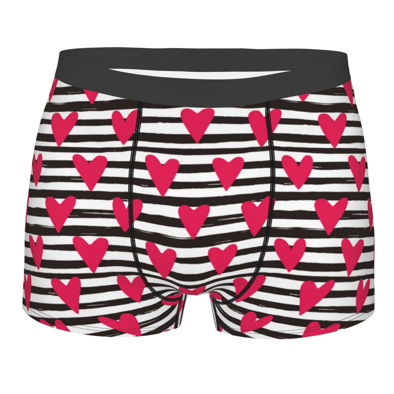JUNZAN Hearts And Lines Mens Underwear Boxer Briefs for Men’s - Small ...