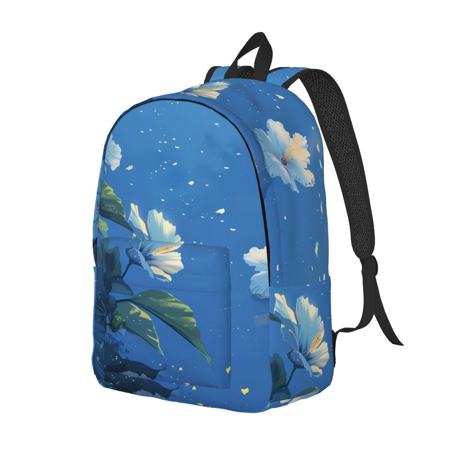 JUNZAN Hibiscus Flowers Calm Water Pattern Travel Laptop Backpack for ...