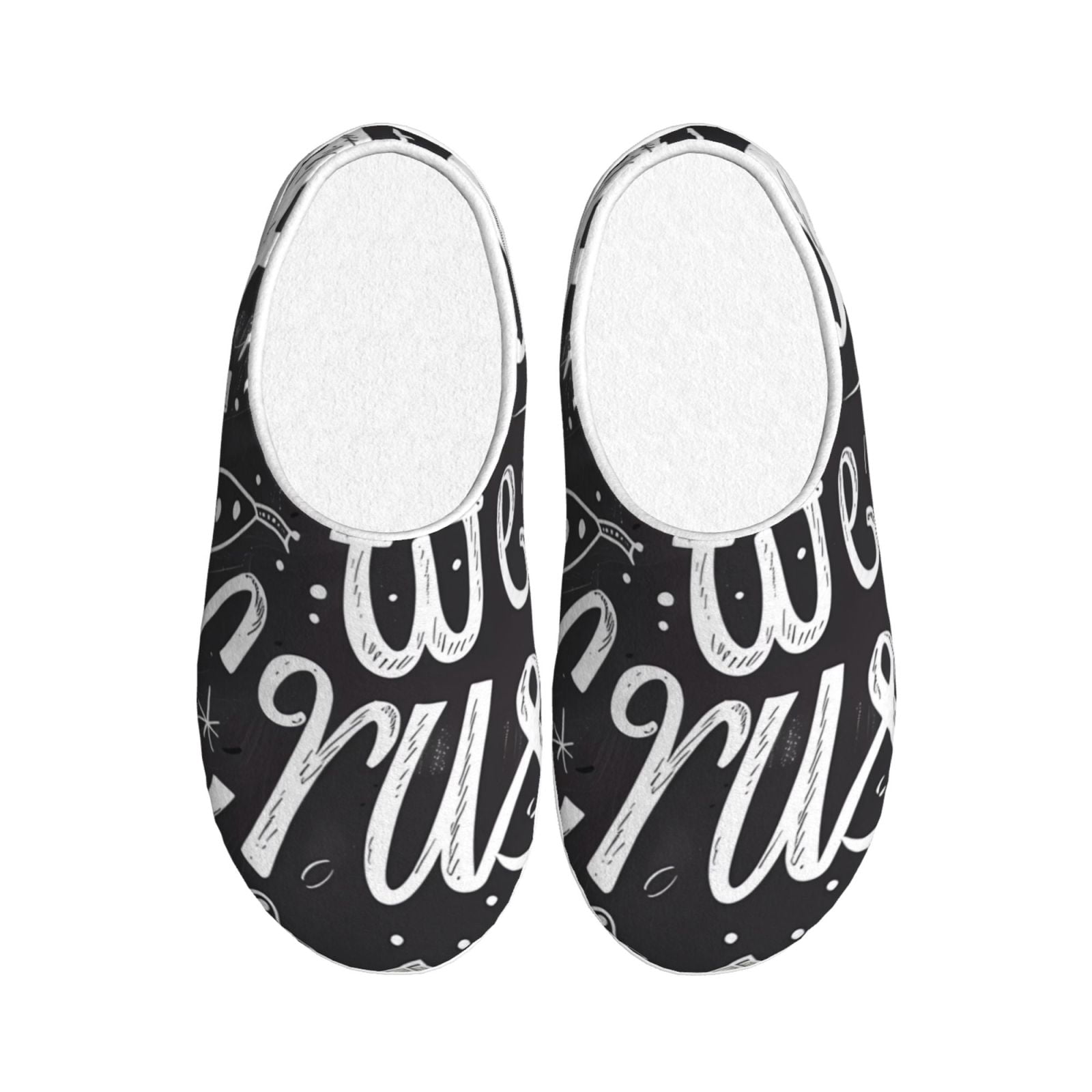 JUNZAN In Pizza We Crust Art Print Cozy Slippers for Men& Women,Fuzzy ...