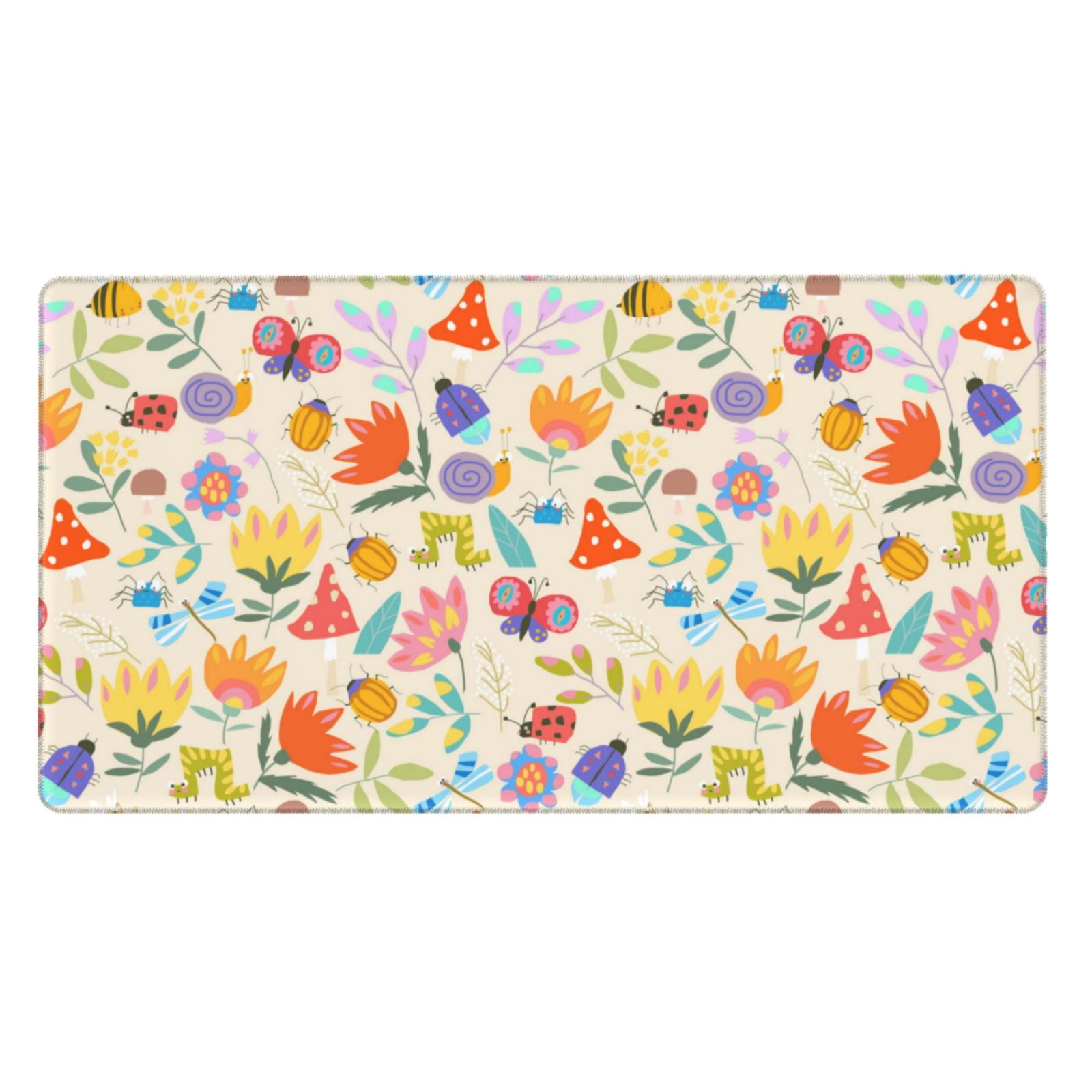 JUNZAN Insects In Plants Extra Large Mouse Pad for Boys Girl Men Women ...