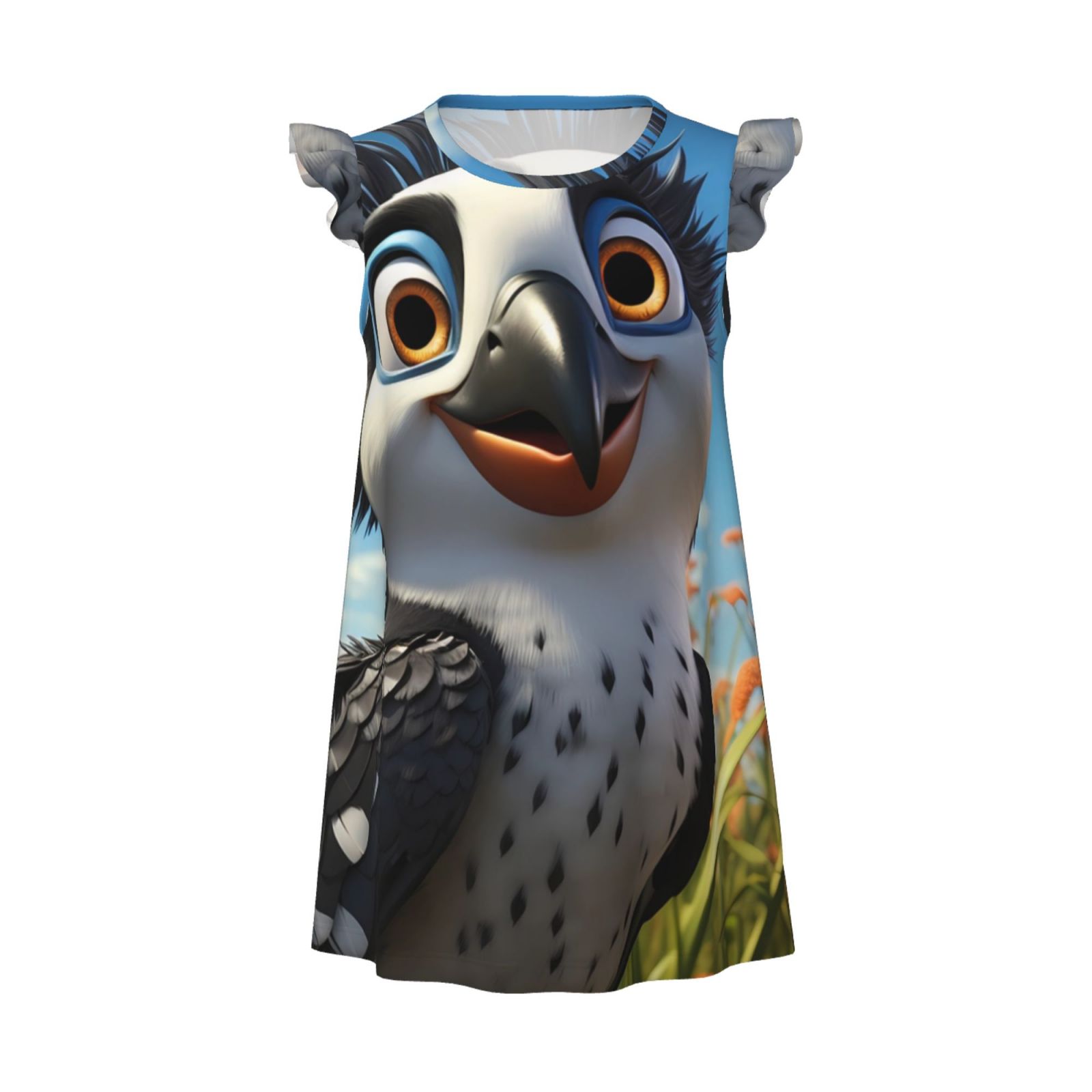 JUNZAN Joyful Animated Bird Print Girls Nightgown Pajamas - Soft ...