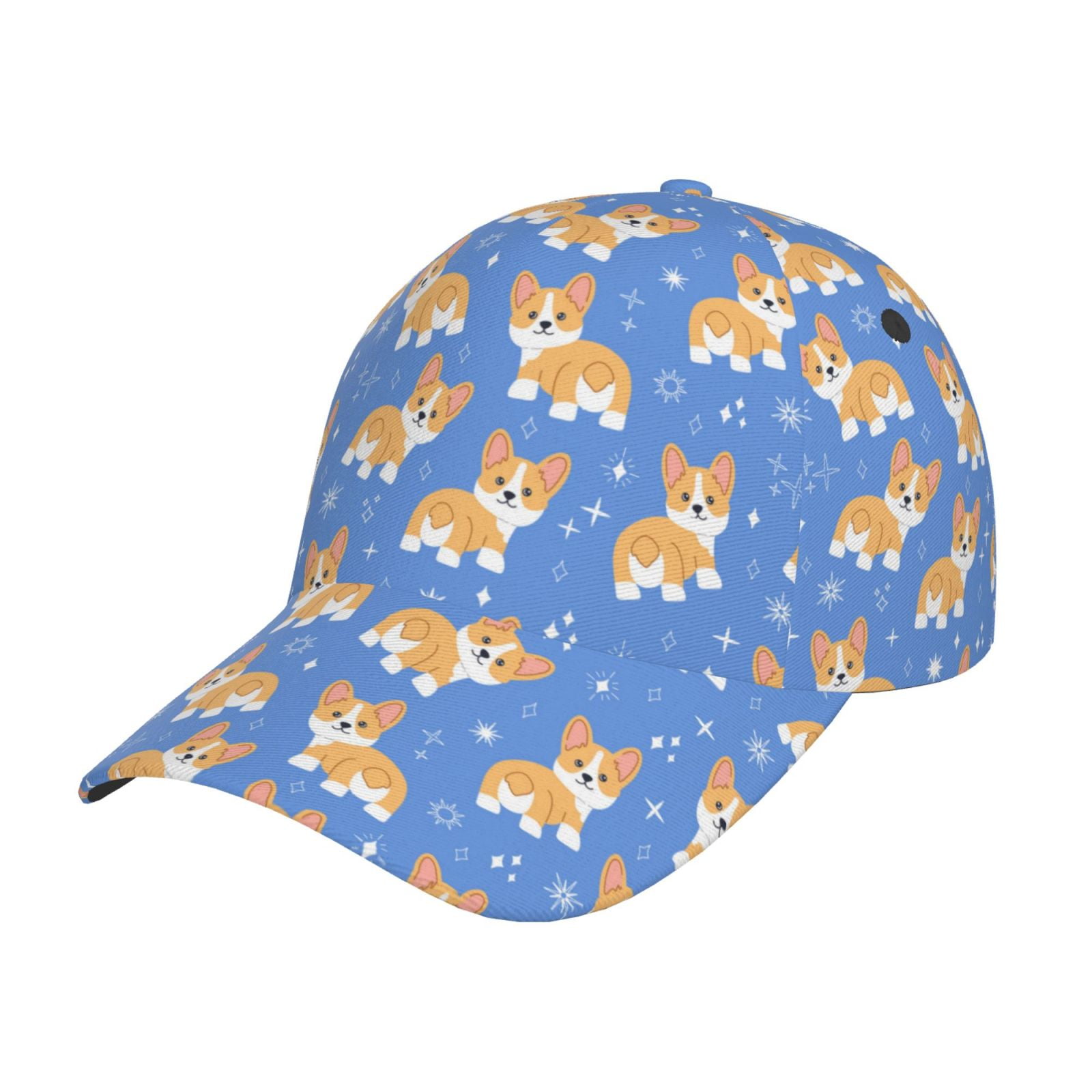 JUNZAN Kawaii Corgi Print Baseball Cap,Unisex Sports Cap Dad Hat ...