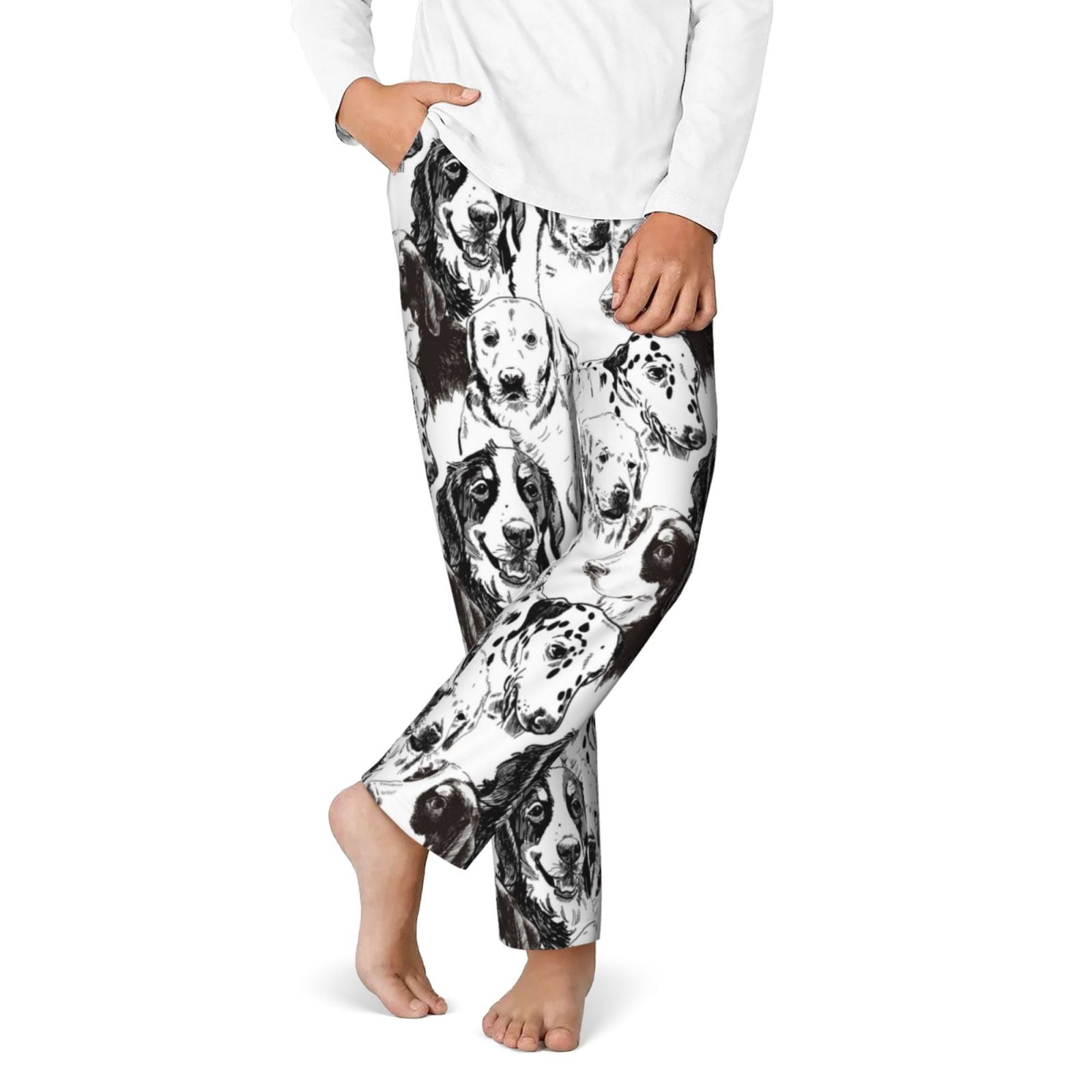 JUNZAN Labrador Retriever Dog Pattern Pajama Pants for Boys Girls,Sleep ...