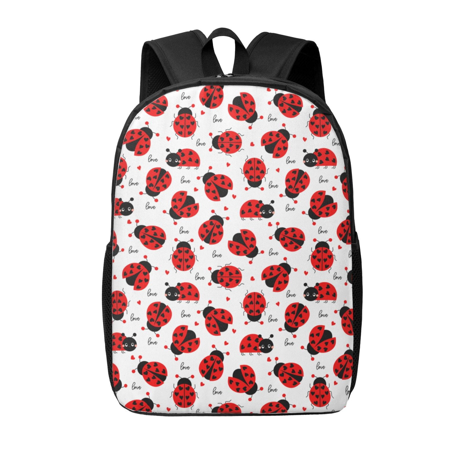 JUNZAN Ladybug And Heart Pattern Travel Laptop Backpack for Men Women ...