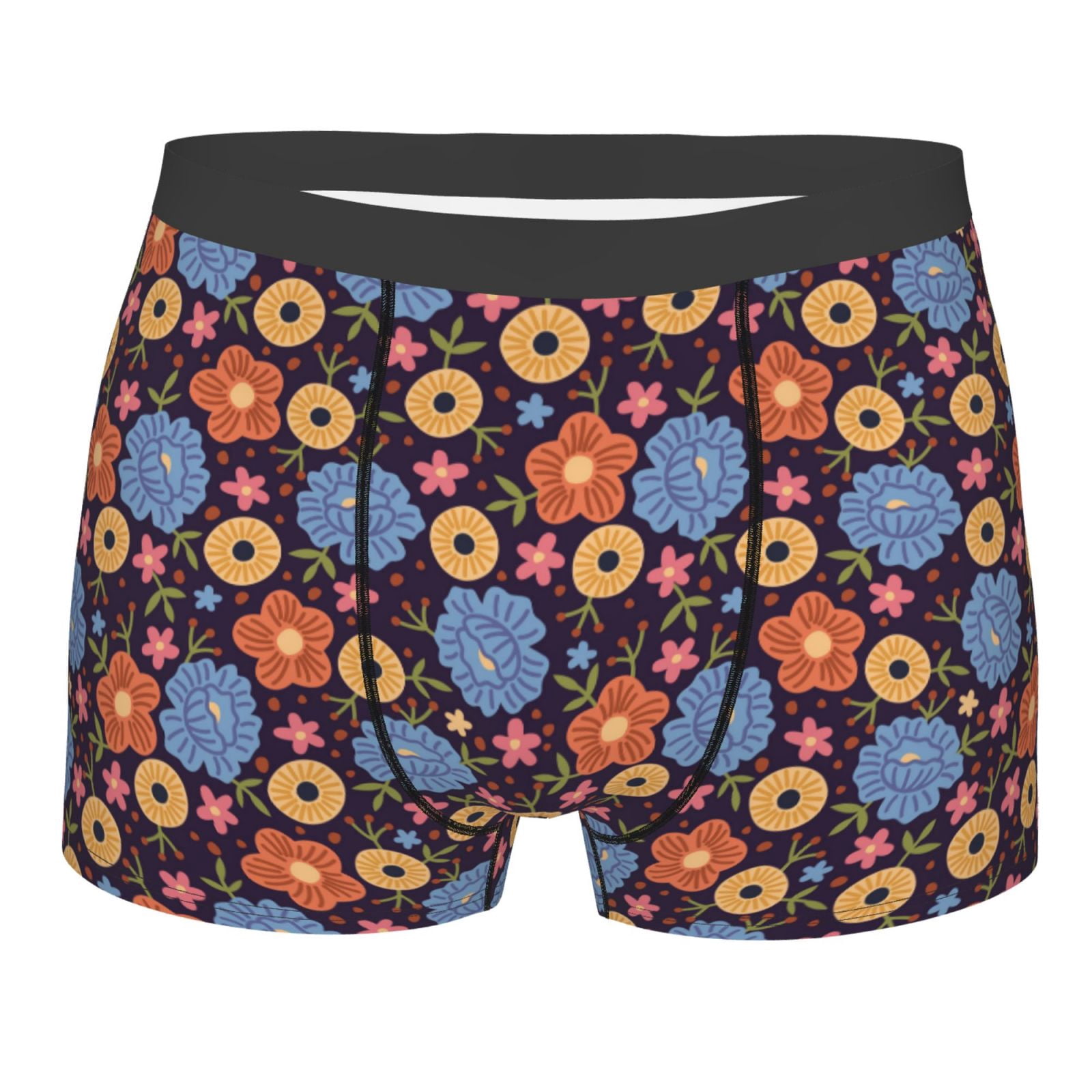 JUNZAN Leaves Flower Mens Underwear Boxer Briefs for Men’s - Medium ...