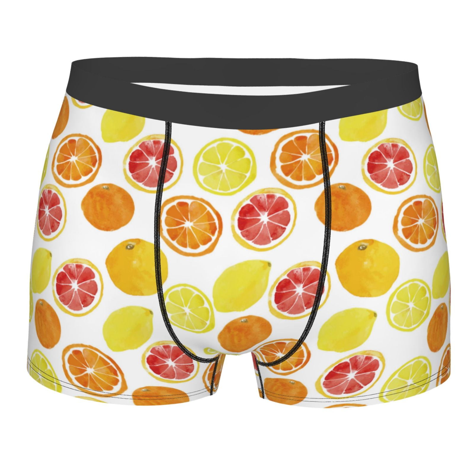 JUNZAN Lemon Orange Mens Underwear Boxer Briefs for Men’s - Large ...