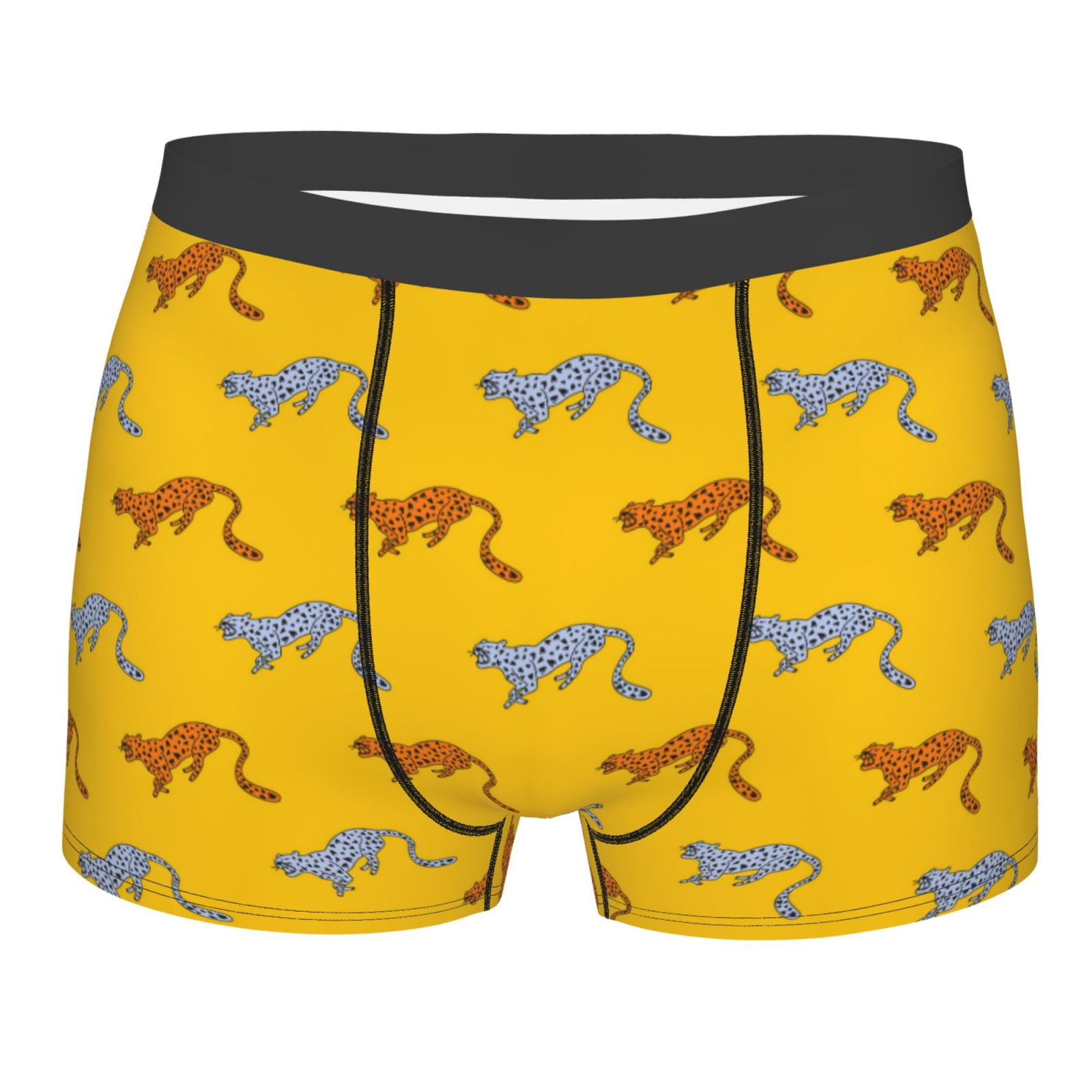JUNZAN Leopard Print Mens Underwear Boxer Briefs for Men’s - Large ...