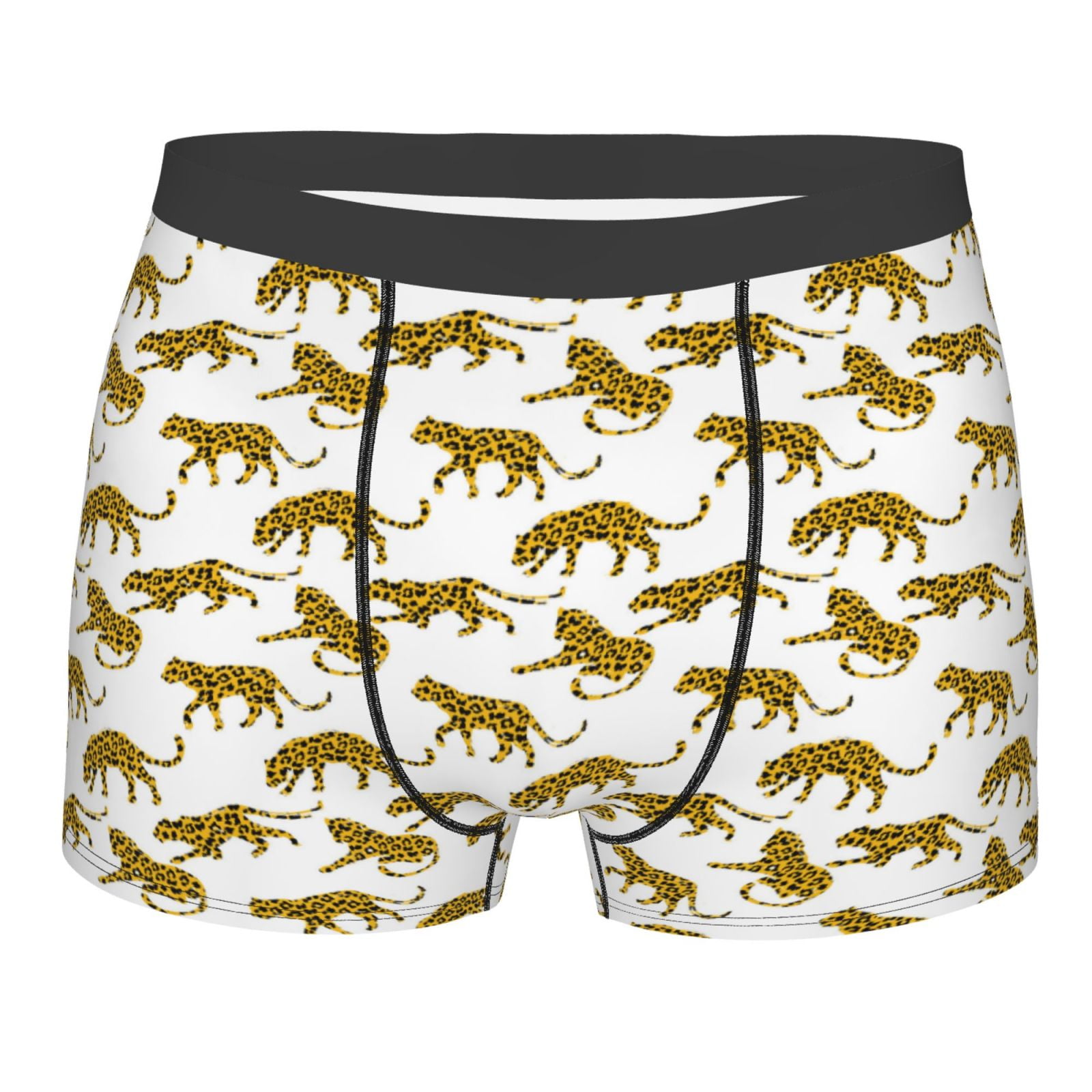 JUNZAN Leopard Print Mens Underwear Boxer Briefs for Men’s - Large ...
