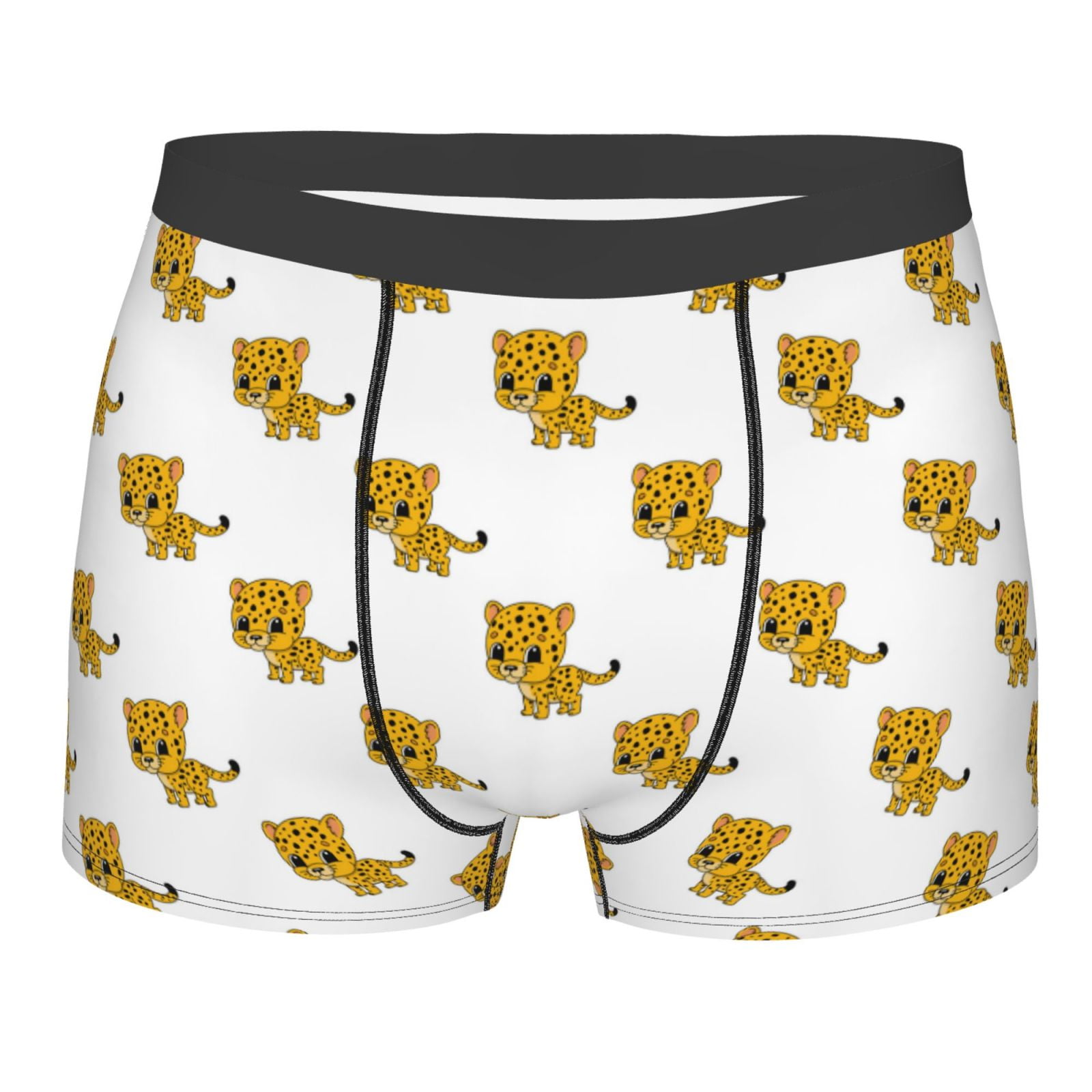 JUNZAN Leopard Print Mens Underwear Boxer Briefs for Men’s - Small ...