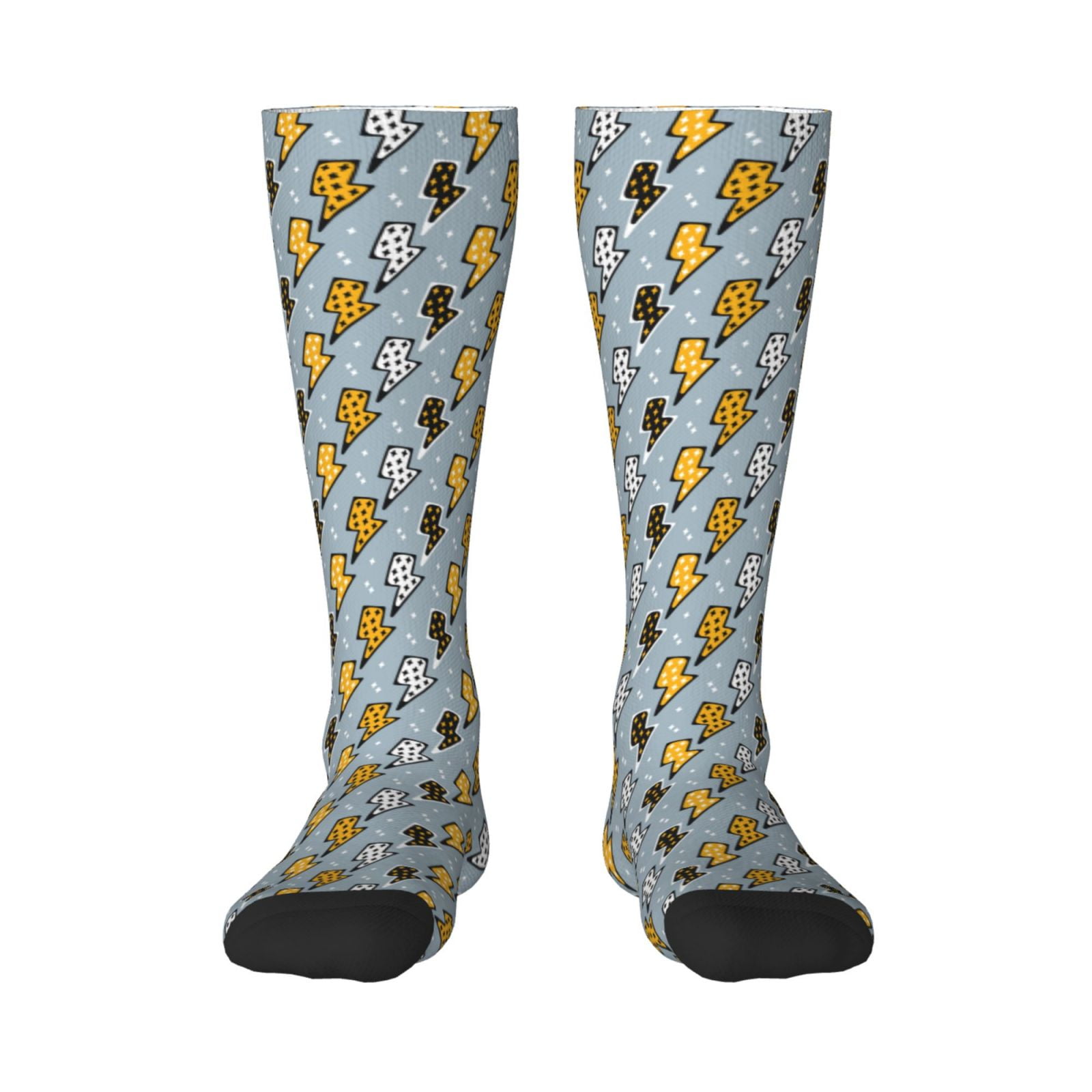 JUNZAN Lightning Bolts Fun Novelty Knee Warmer High Socks - Walmart.com