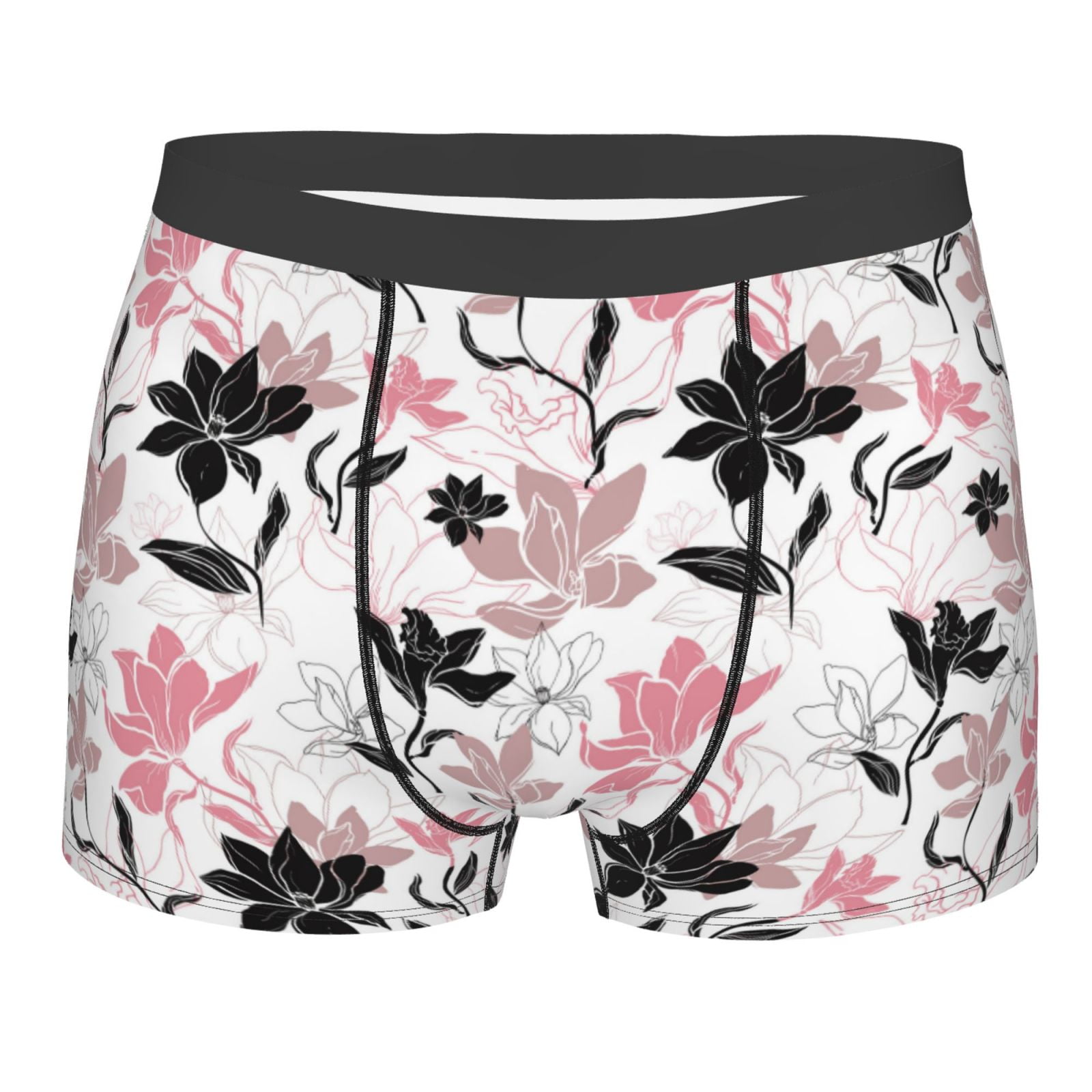 JUNZAN Lilies Flowers Mens Underwear Boxer Briefs for Men’s - Medium ...