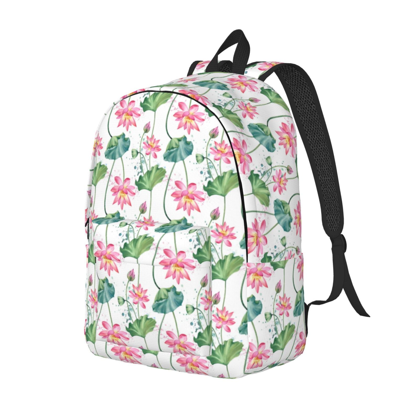 JUNZAN Lotus Flower Pattern Travel Laptop Backpack for Men Women,Casual ...