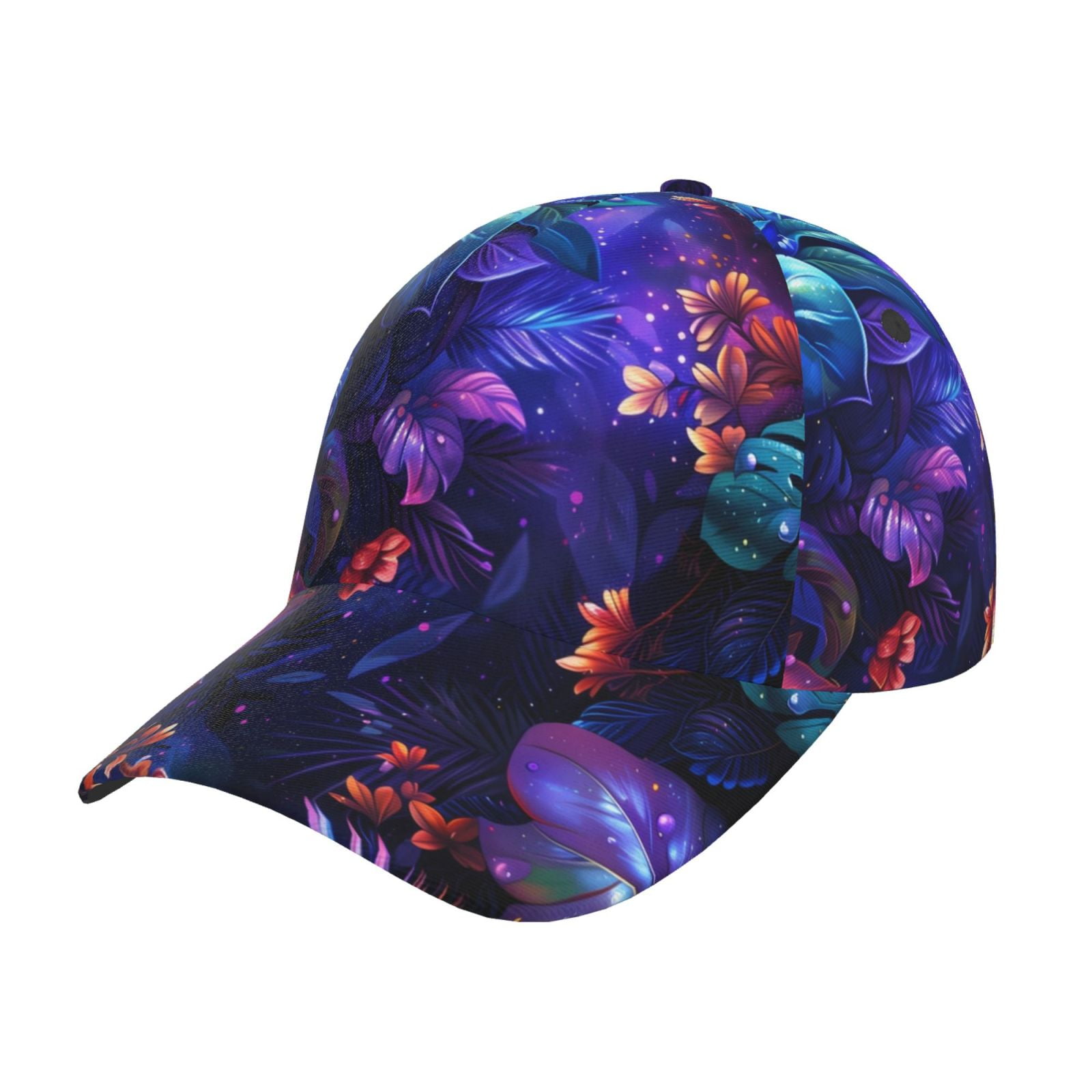 JUNZAN Magic Colorful Forest Leaves Print Baseball Cap,Unisex Sports ...