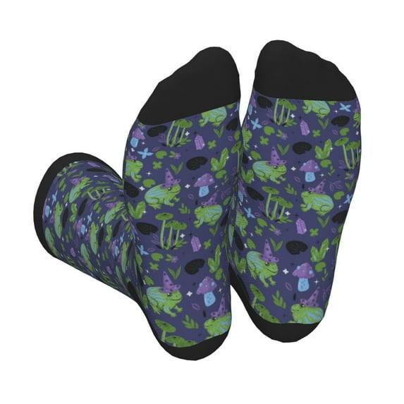 JUNZAN Magic Toads in Hats Design Fun Novelty Knee Warmer High Socks ...