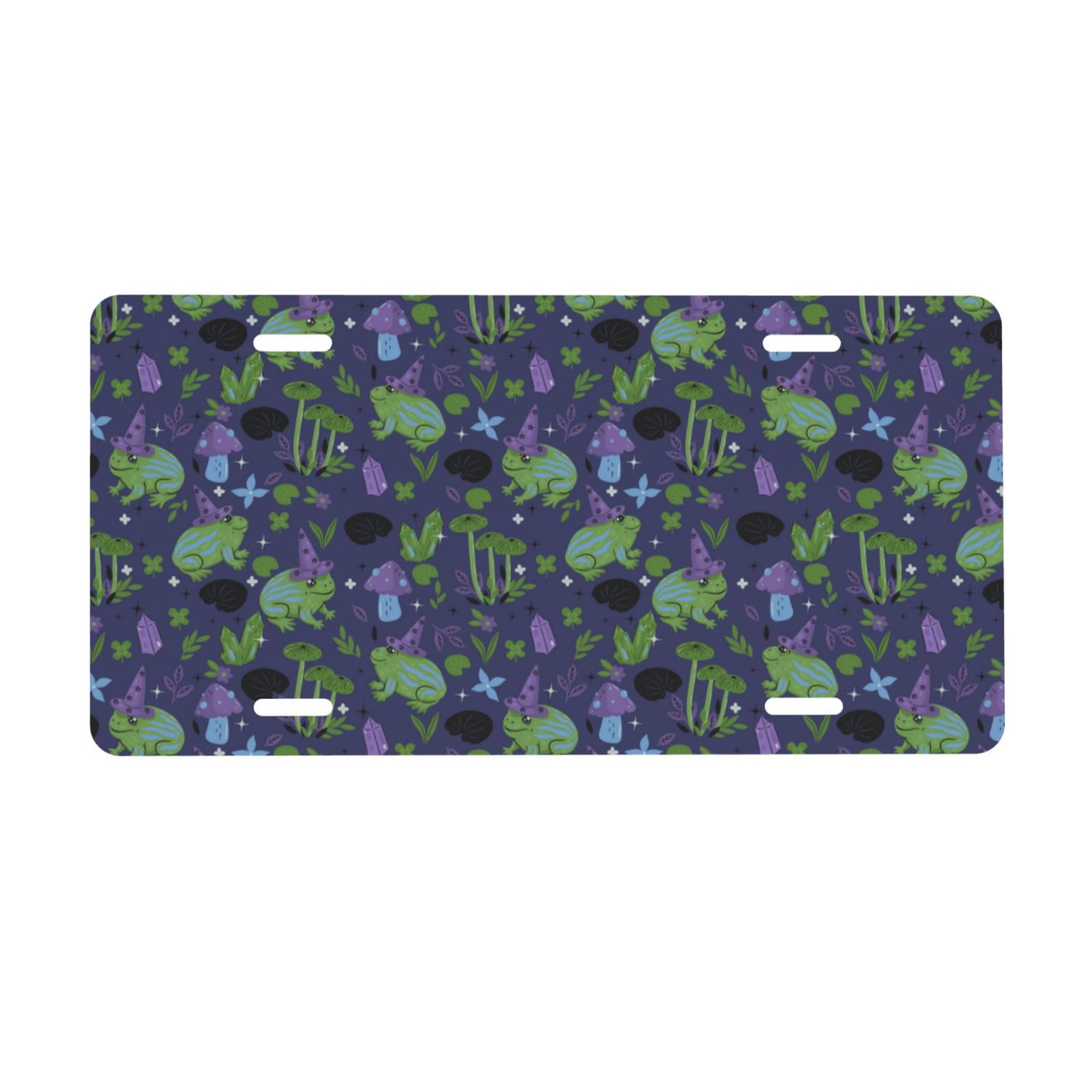 JUNZAN Magic Toads in Hats Front License Plate Covers Decorative Car ...