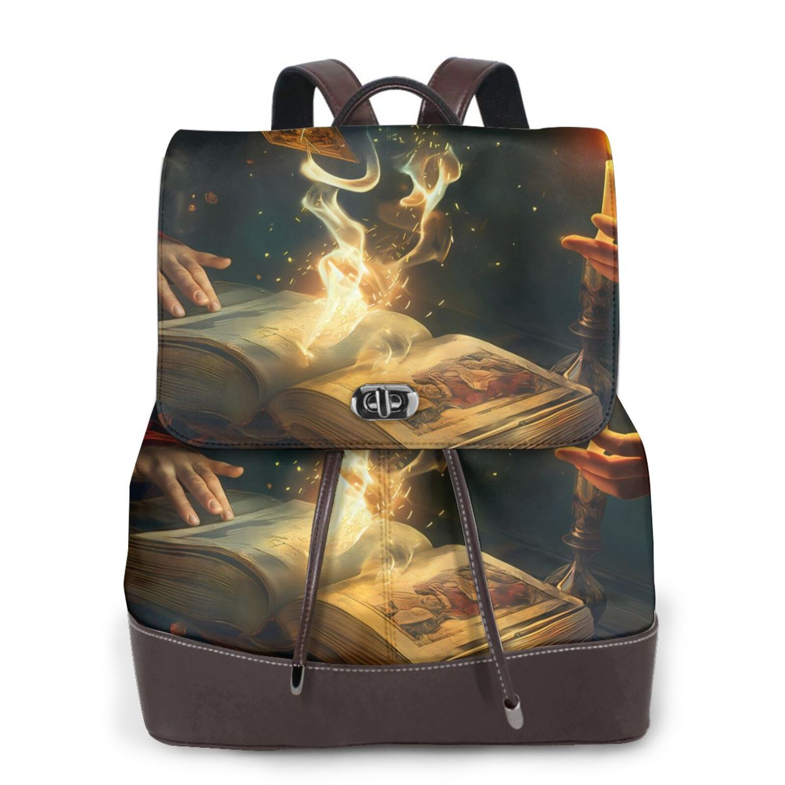 JUNZAN Magical Tarot Reading for PU Leather Backpack,Laptop Backpack ...