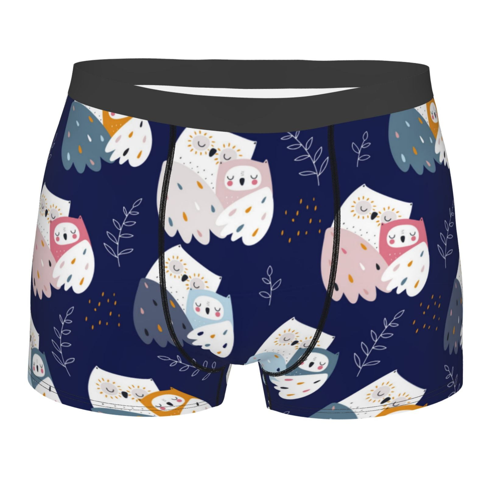 JUNZAN Mom And Baby Owls Mens Underwear Boxer Briefs for Men’s - Small ...