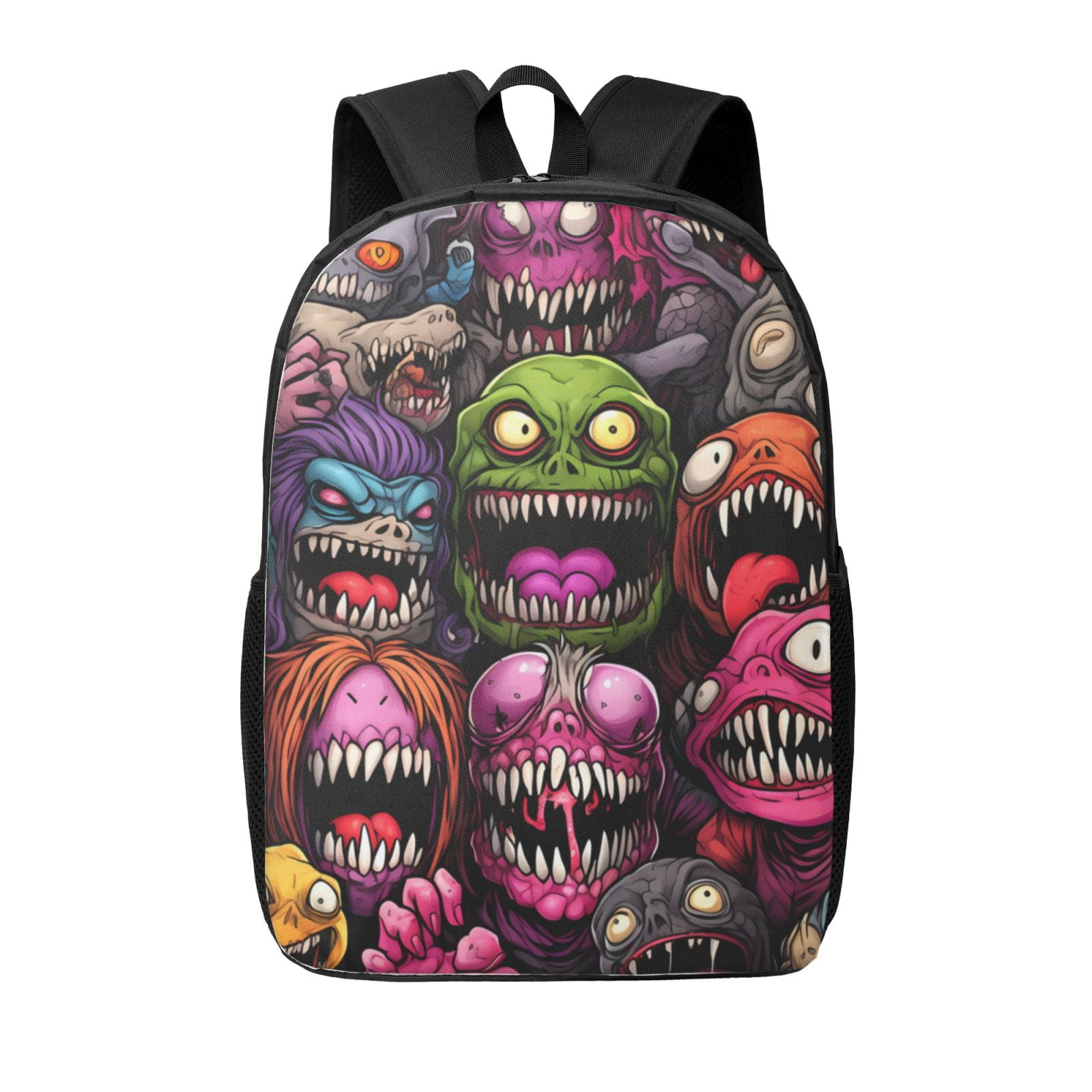 JUNZAN Monstrous Cartoon Characters Pattern Travel Laptop Backpack for ...
