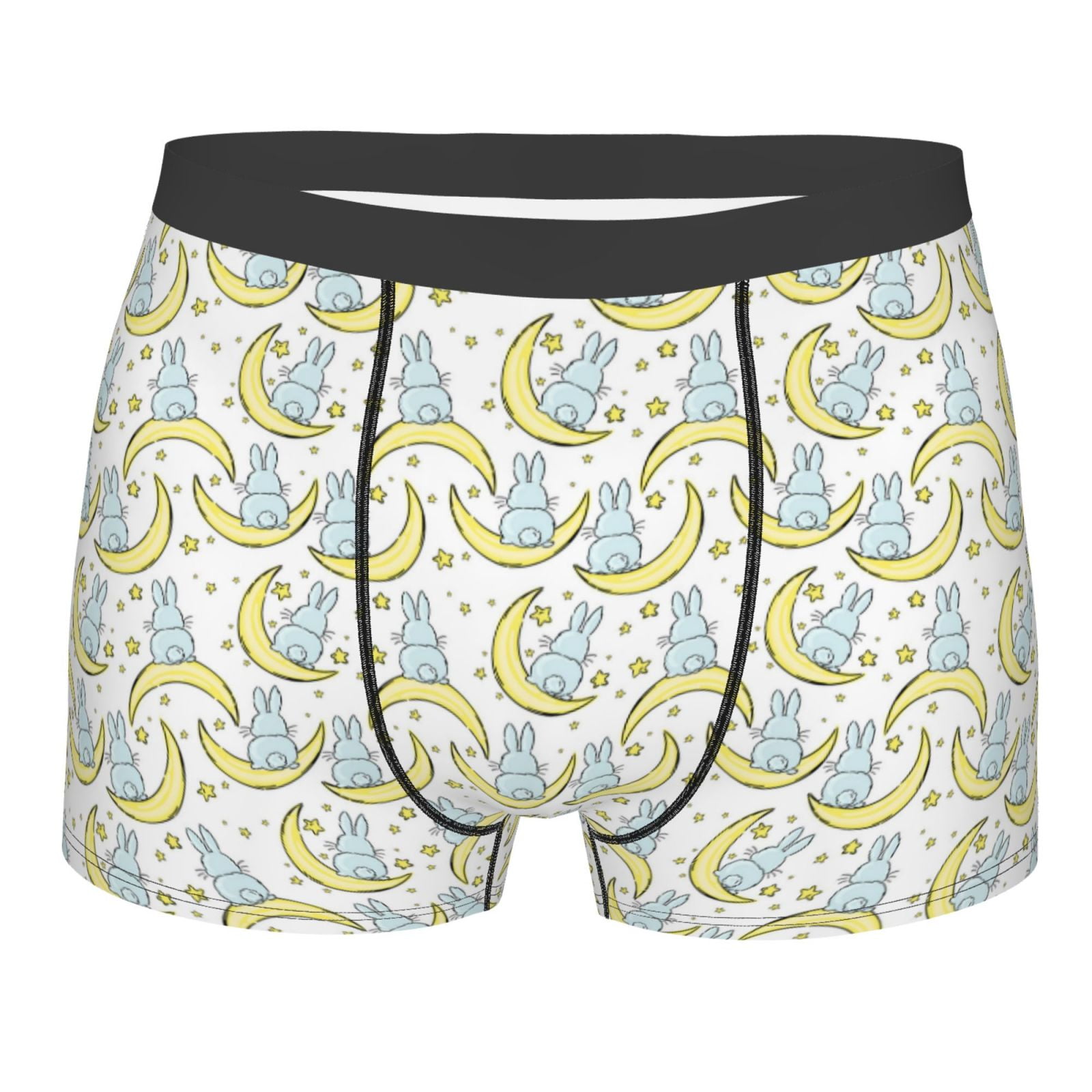 JUNZAN Moon And Rabbit Mens Underwear Boxer Briefs for Men’s - Medium ...