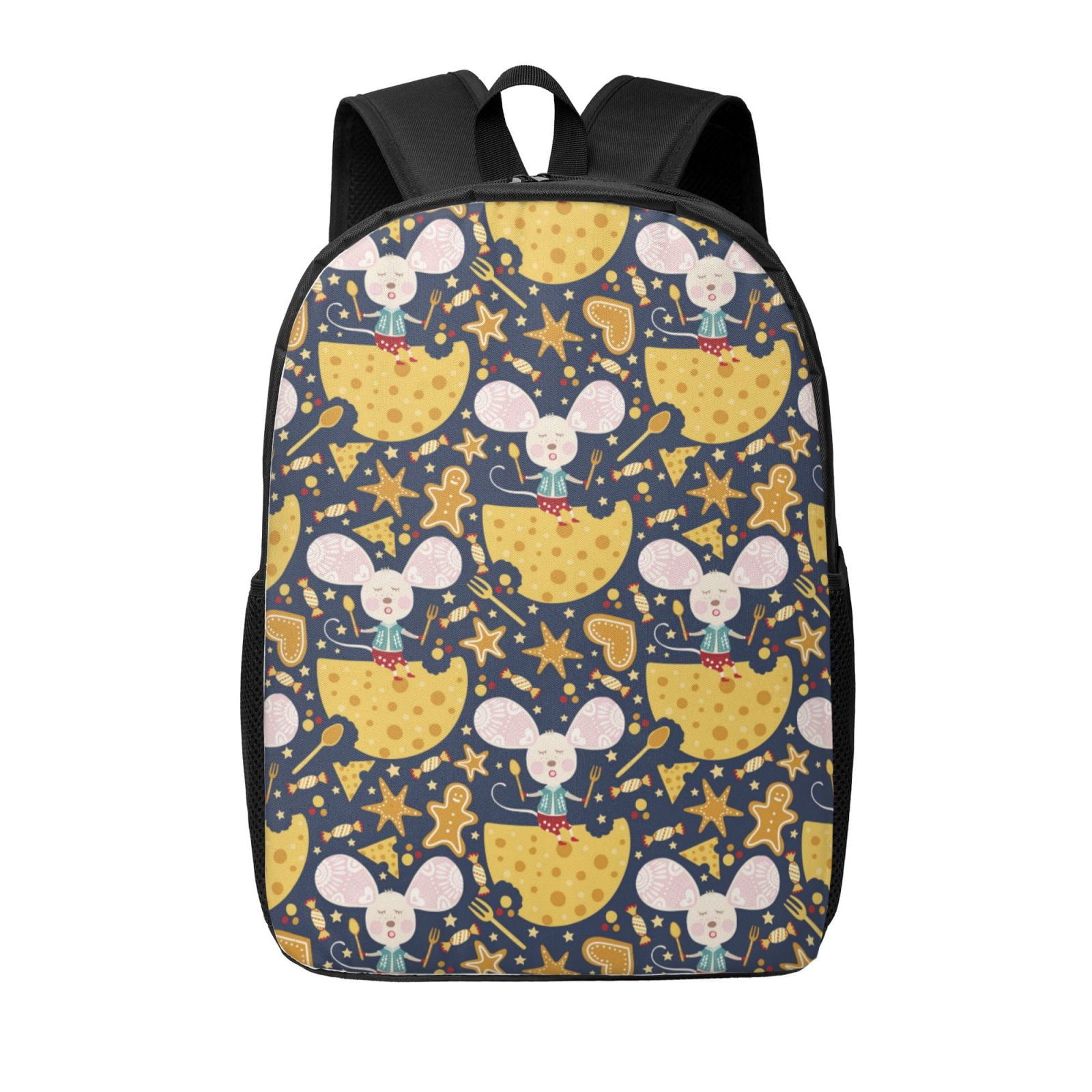 JUNZAN Mouse Cheese Pattern Travel Laptop Backpack for Men Women,17Inch ...