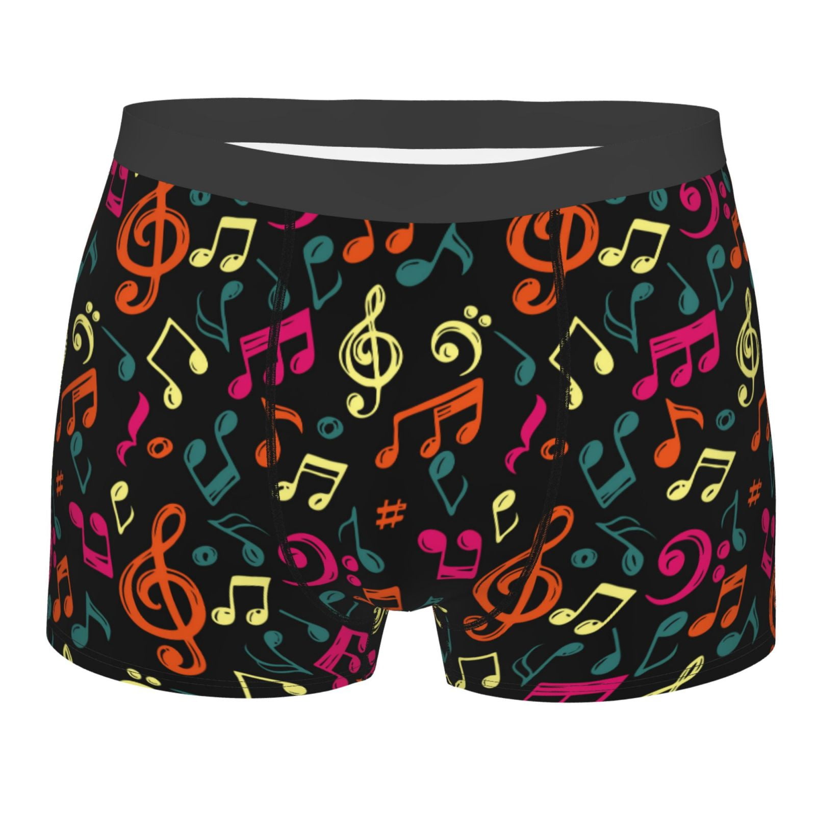 JUNZAN Music Notes Mens Underwear Boxer Briefs for Men’s-Large ...