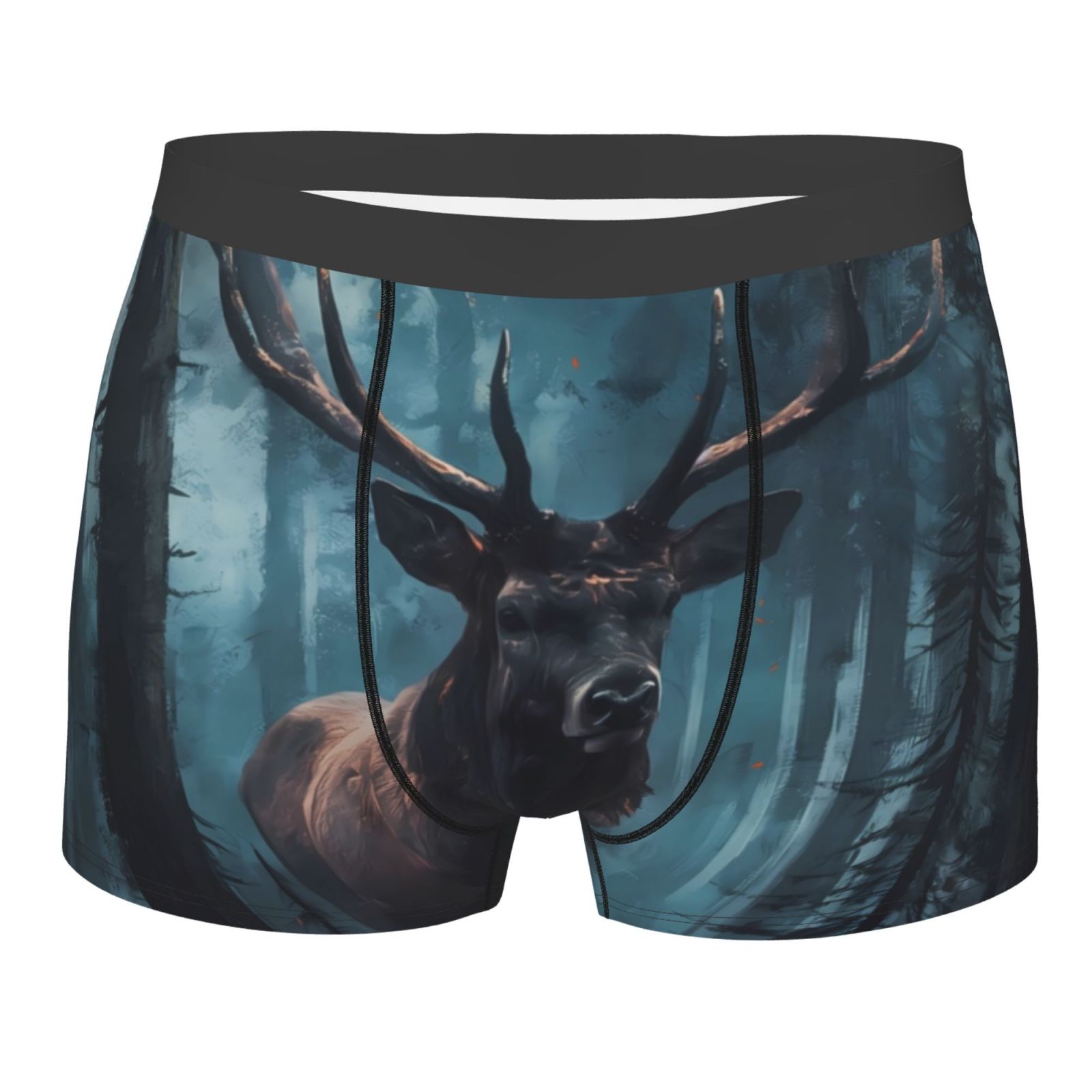 JUNZAN Mystical Forest Elk Mens Underwear Boxer Briefs for Men’s-Medium ...