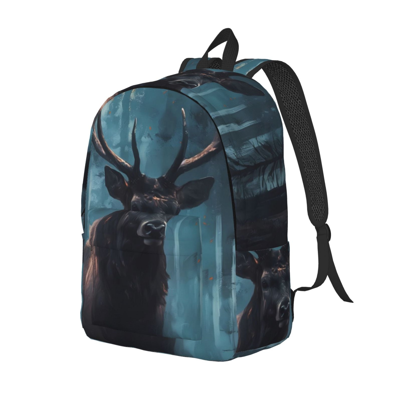 JUNZAN Mystical Forest Elk Pattern Travel Laptop Backpack for Men Women ...