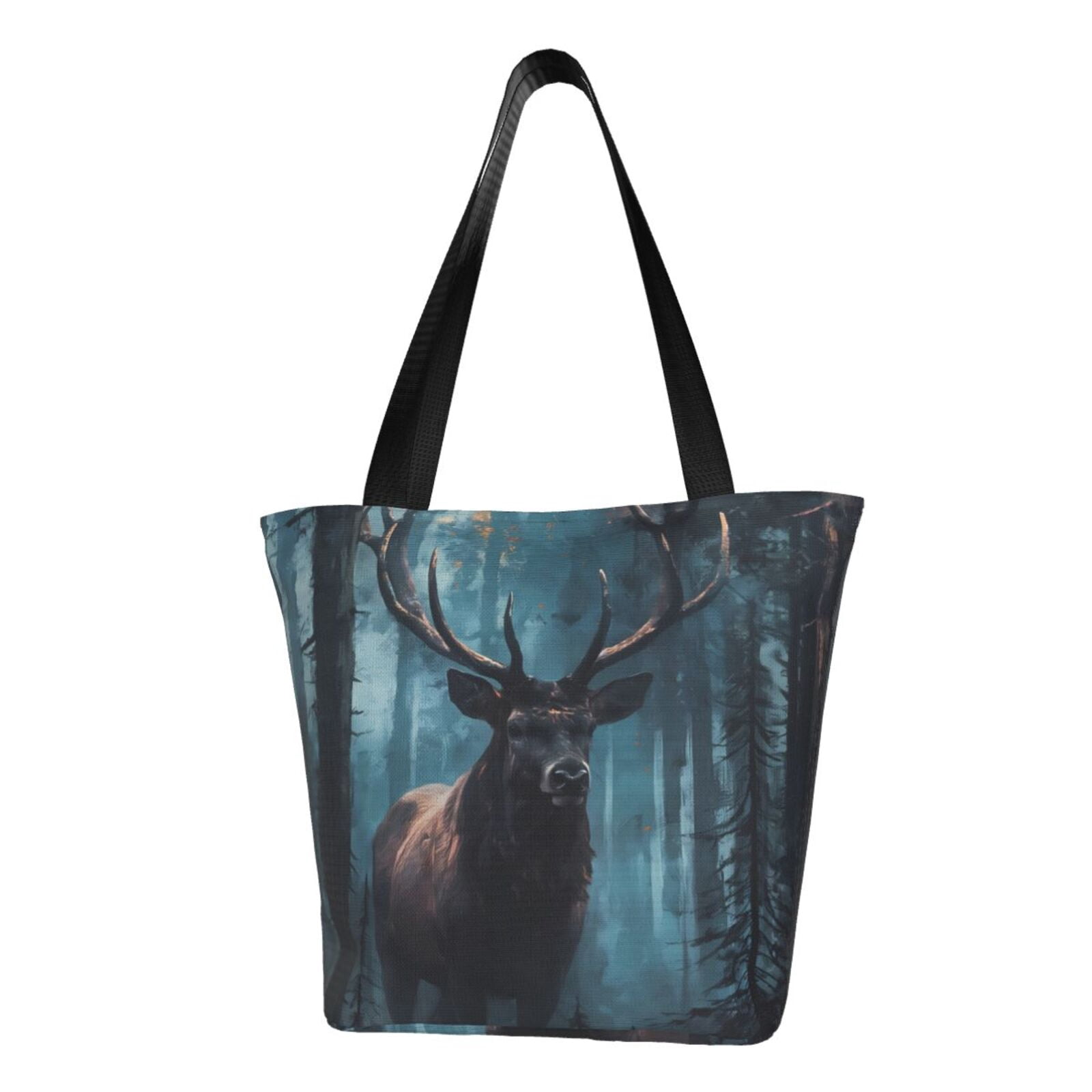 JUNZAN Mystical Forest Elk for Shoulder Bag for Women,Tote Bag With ...