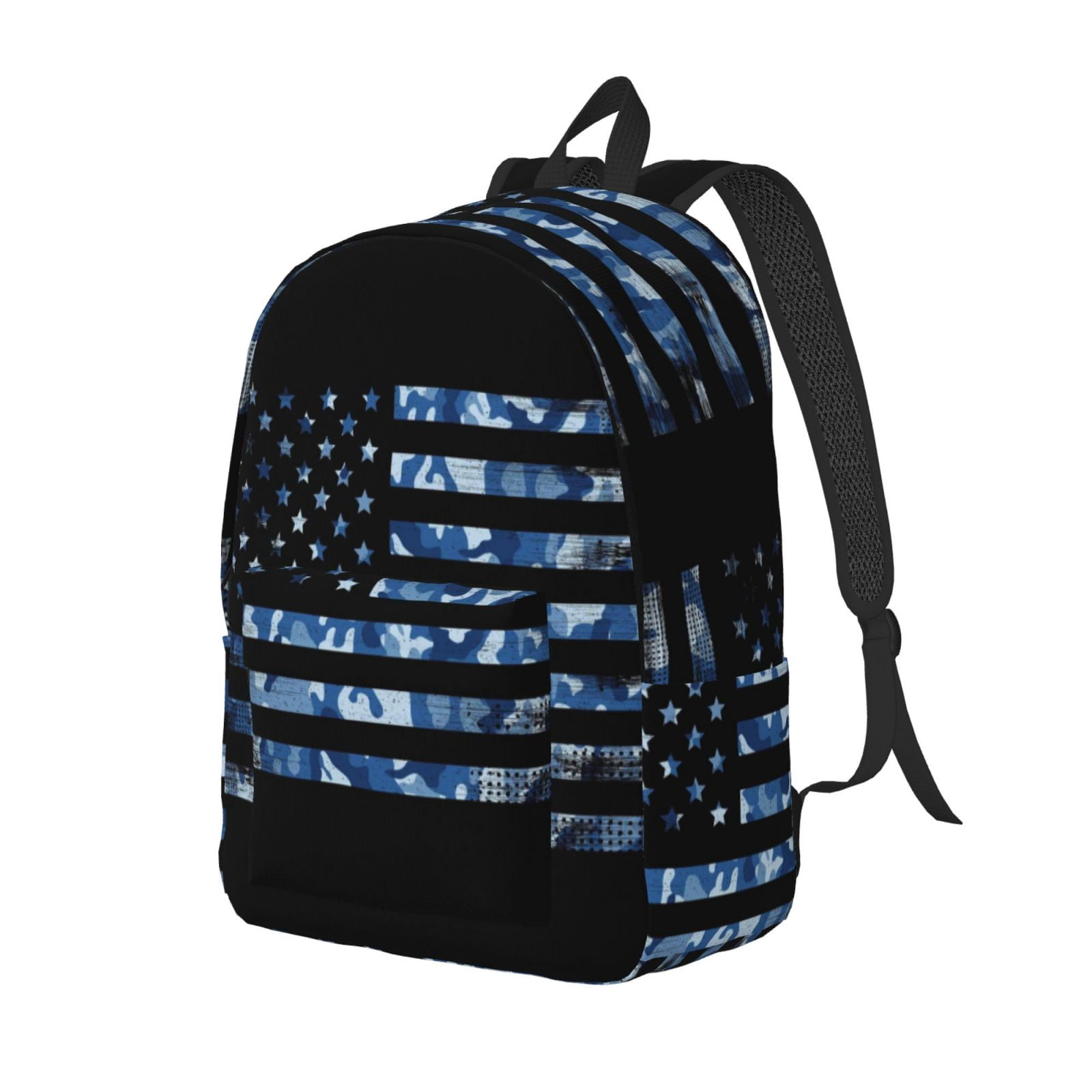 JUNZAN Navy Camouflage American Flag Pattern Travel Laptop Backpack for ...