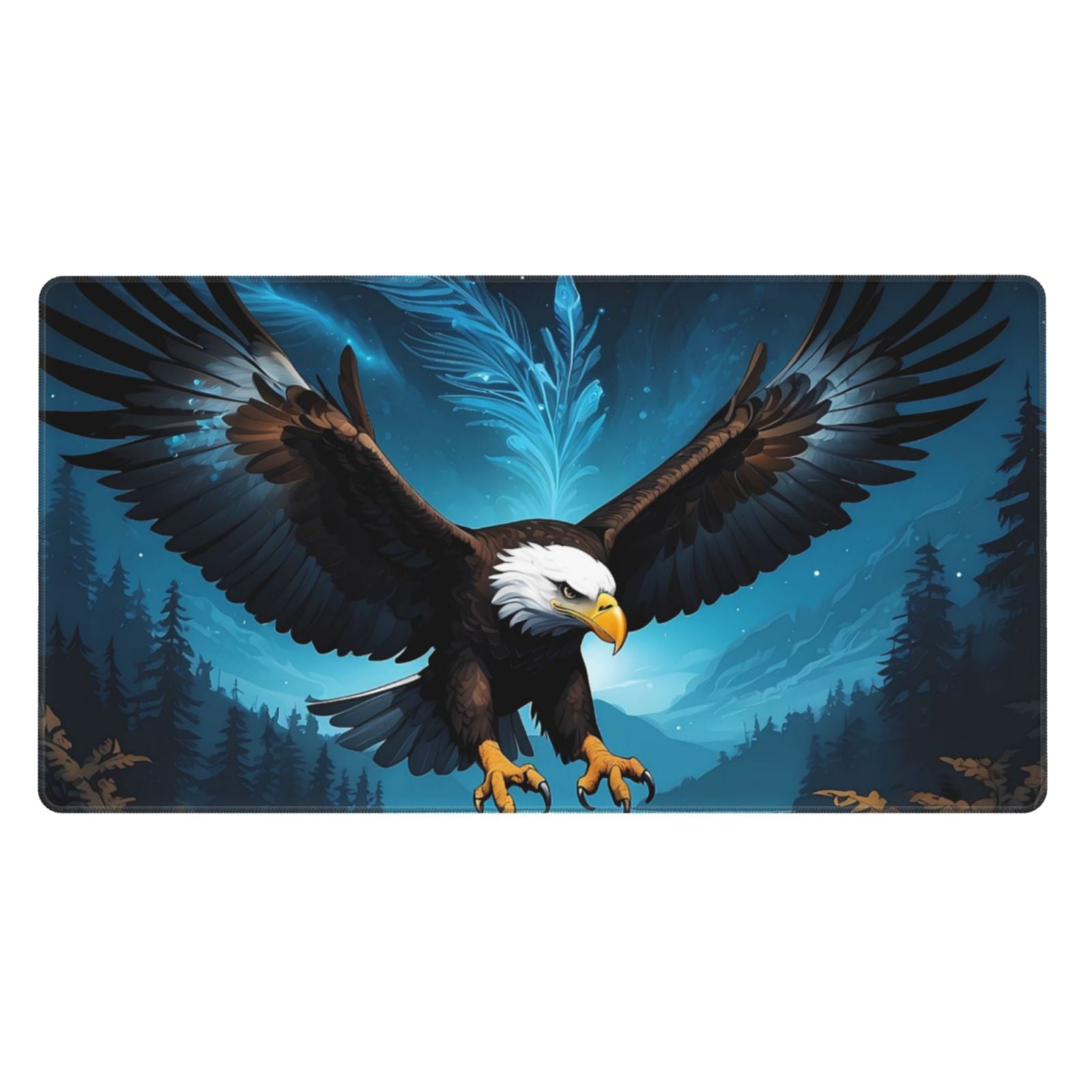 JUNZAN Night Sky Forest Bald Eagle Extra Large Mouse Pad for Boys Girl ...