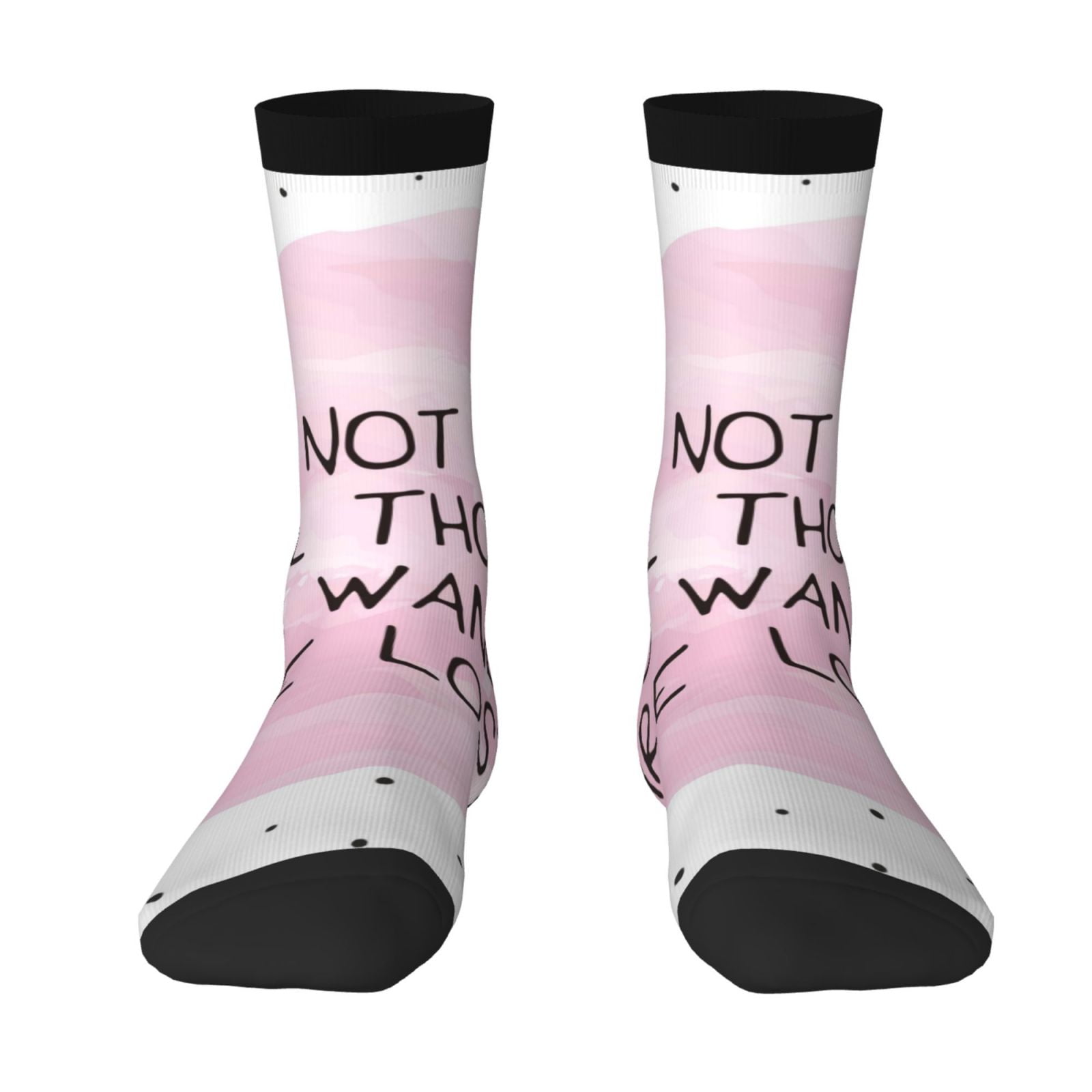 JUNZAN Not All Those Who Wander Are Lost Mens Funny Socks for Men Women ...