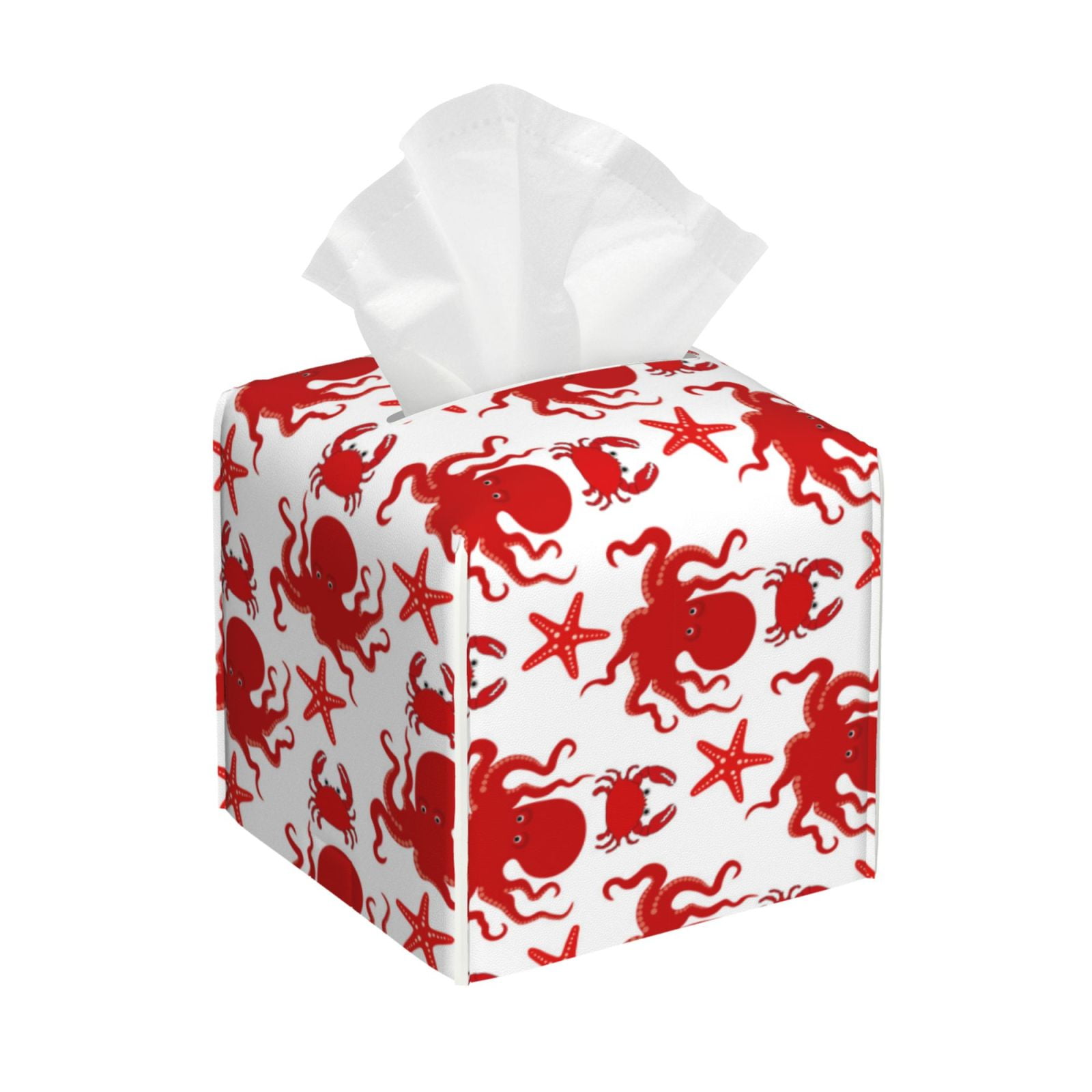 JUNZAN Octopus for Tissue Box Cover Holder, Square Facial Tissue Case ...
