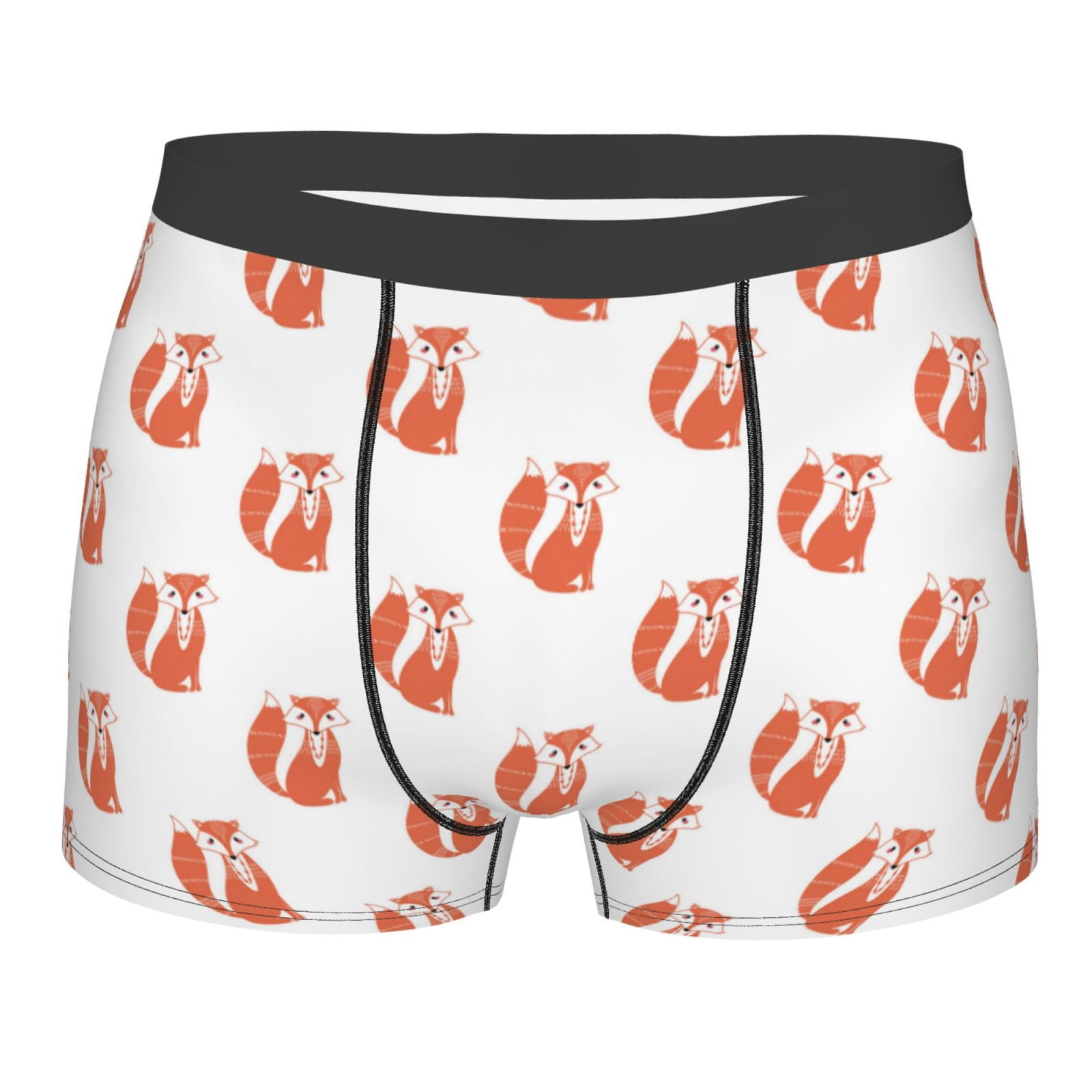 JUNZAN Orange Fox Mens Underwear Boxer Briefs for Men’s - Large ...